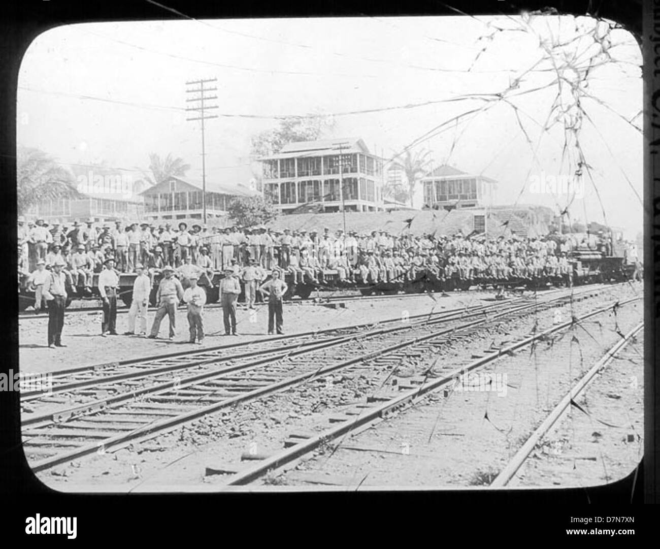 Labor trains and crowd of men Stock Photo - Alamy