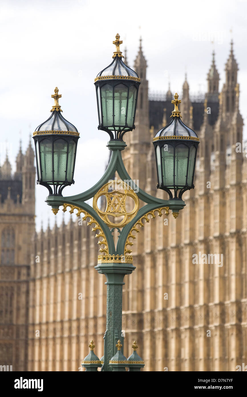 Street Lamps out side the Houses of Parliament City of Westminster ...