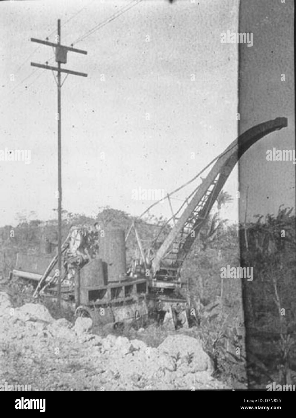 An image showing abandoned French machinery from the early 20th century ...