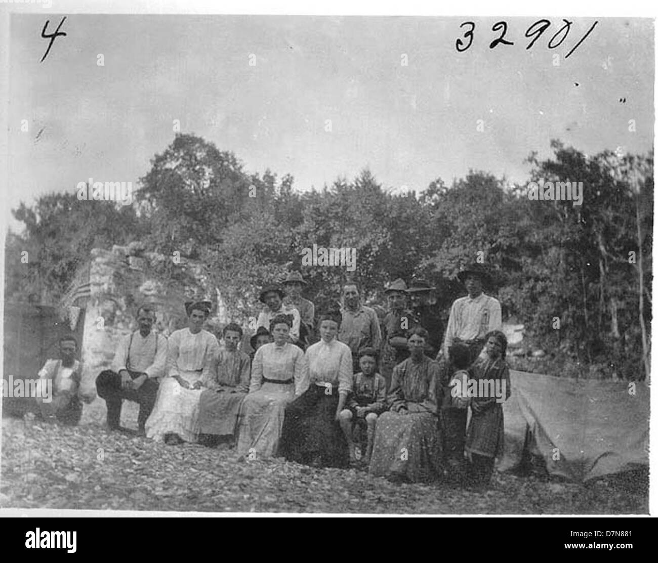 A family group during the 1911-1912 Panama Canal Zoology Expedition led ...