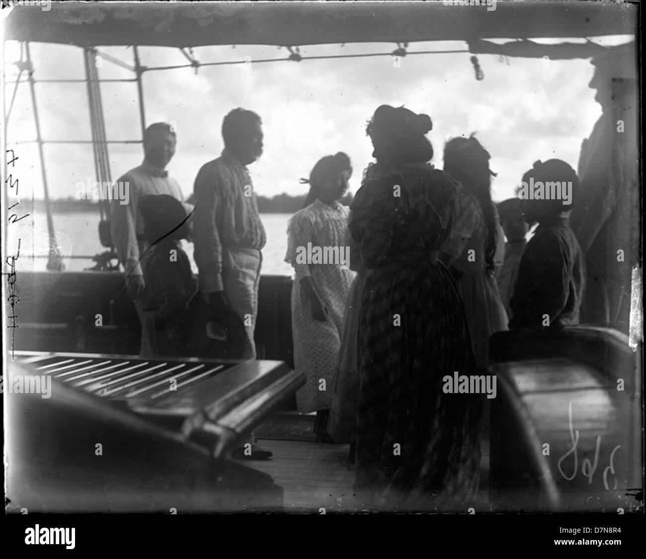 A photograph from a botany expedition (1898-1899) aboard a boat ...