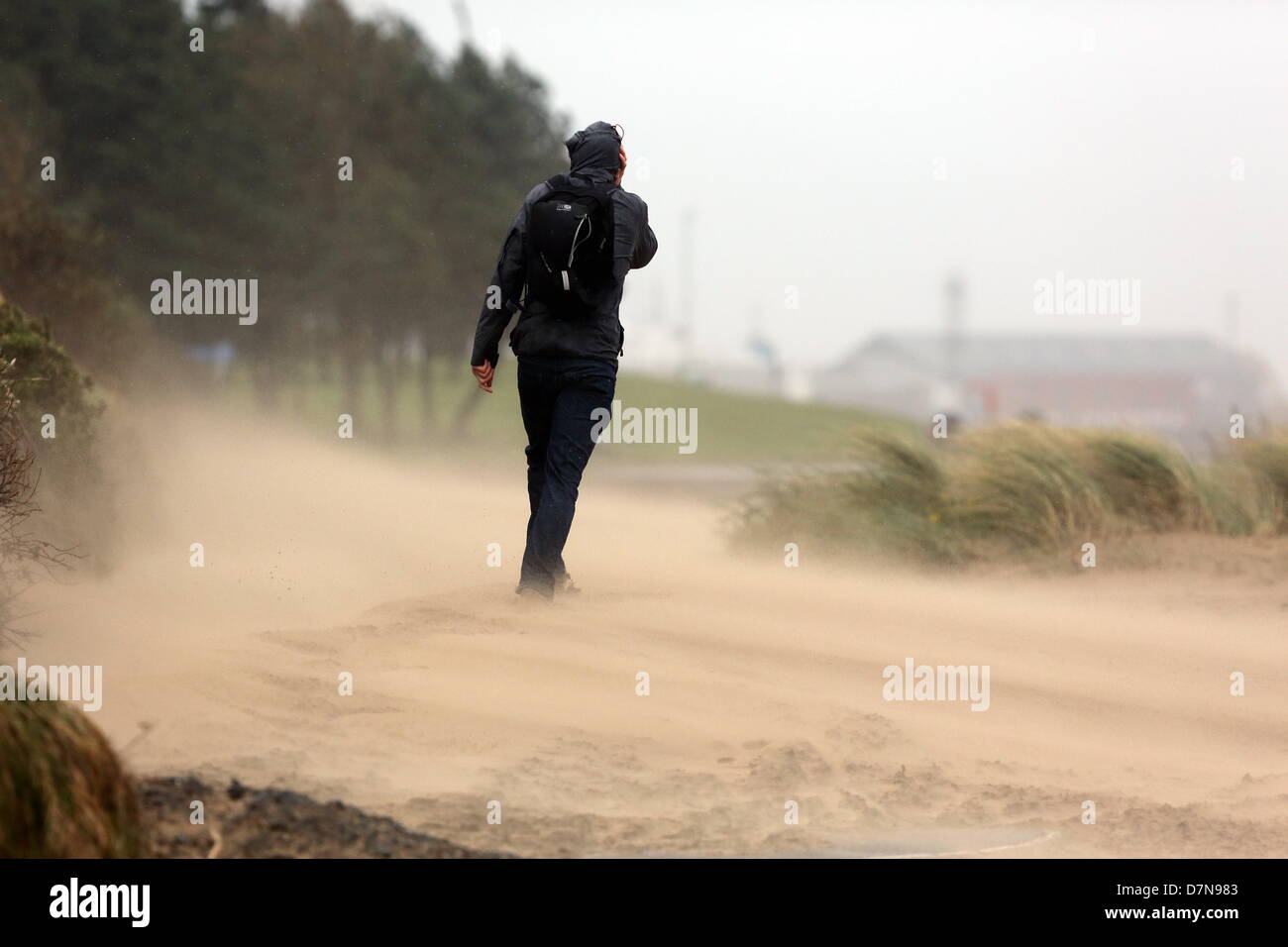 Thursday 09 May 2013 Pictured: A brave young man negotiates his way ...