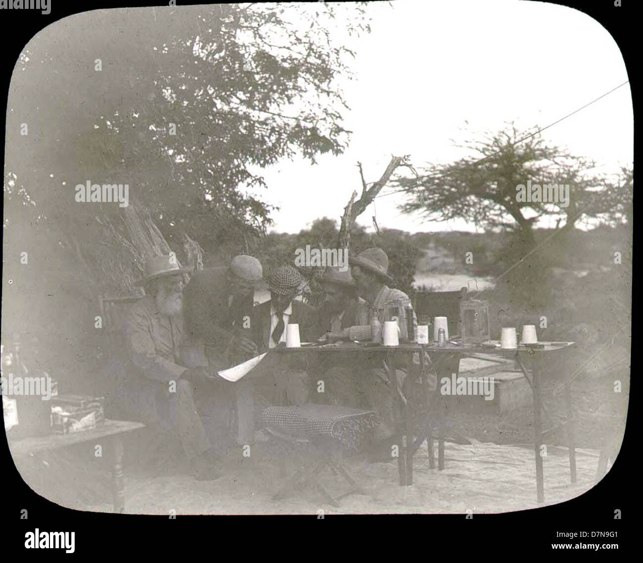 Expedition dinner party Stock Photo - Alamy