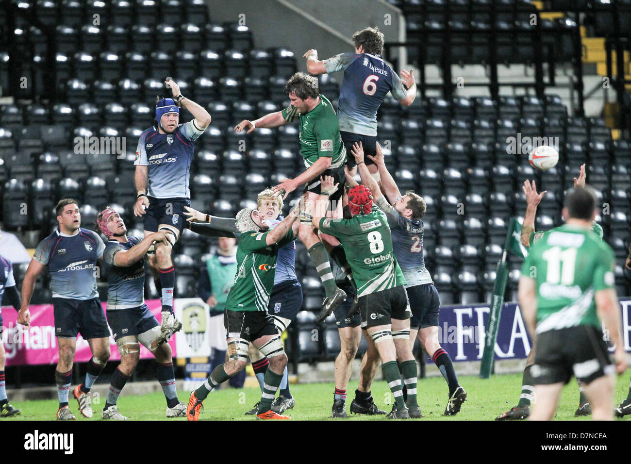 10.05.2013 Nottingham, England. Nottinghams Nic Rouse and Bedfords ...