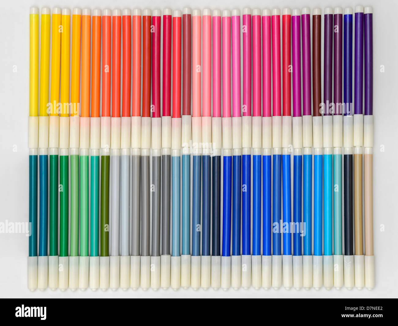 Rainbow Markers 01 Stock Photo - Alamy