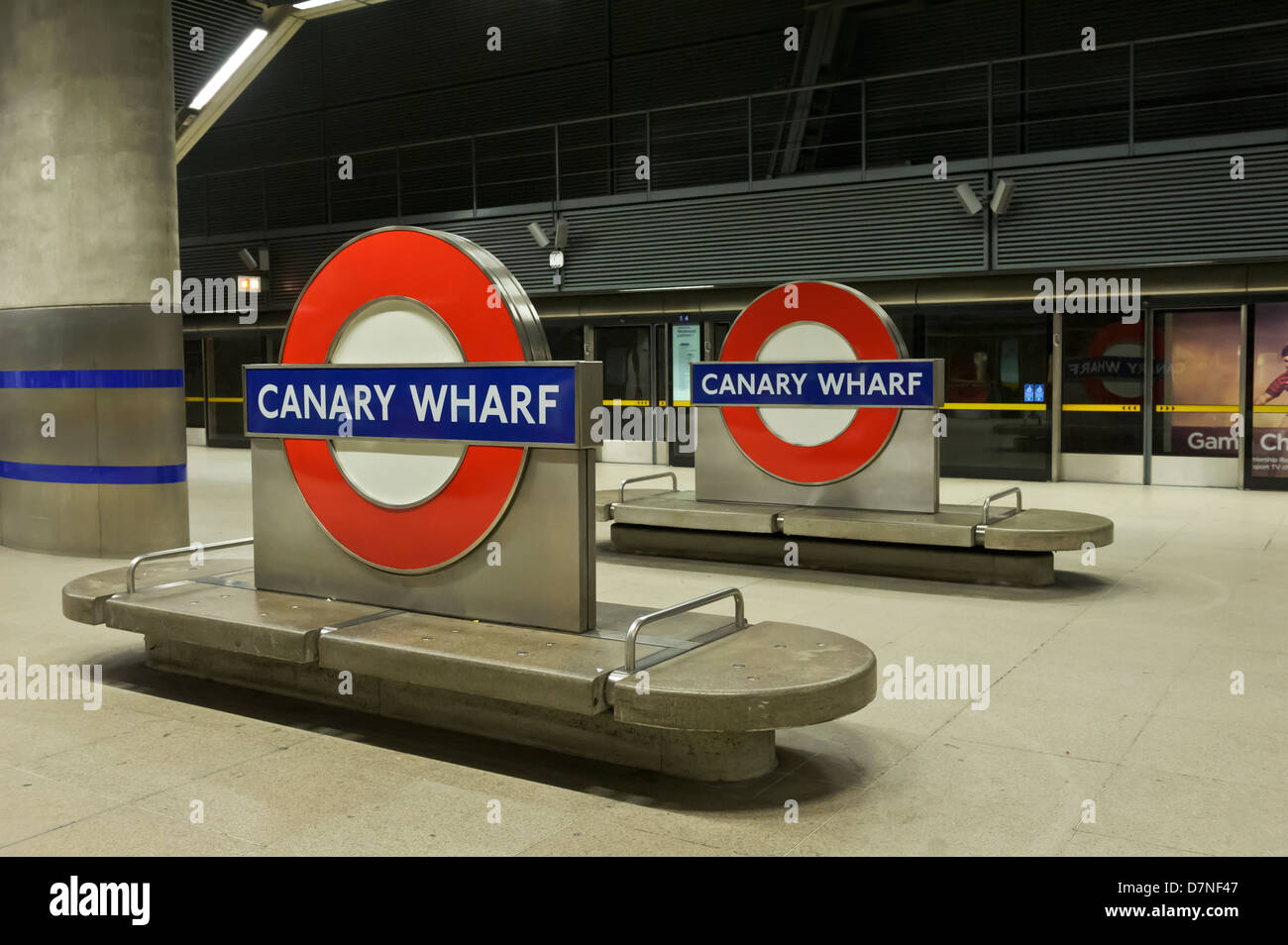 Canary Wharf station signs, London, England, United Kingdom Stock Photo ...