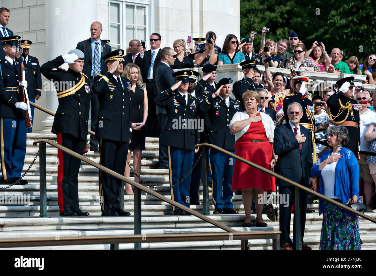HRH Prince Harry of Wales and Maj. Gen. Michael Linnington salute ...