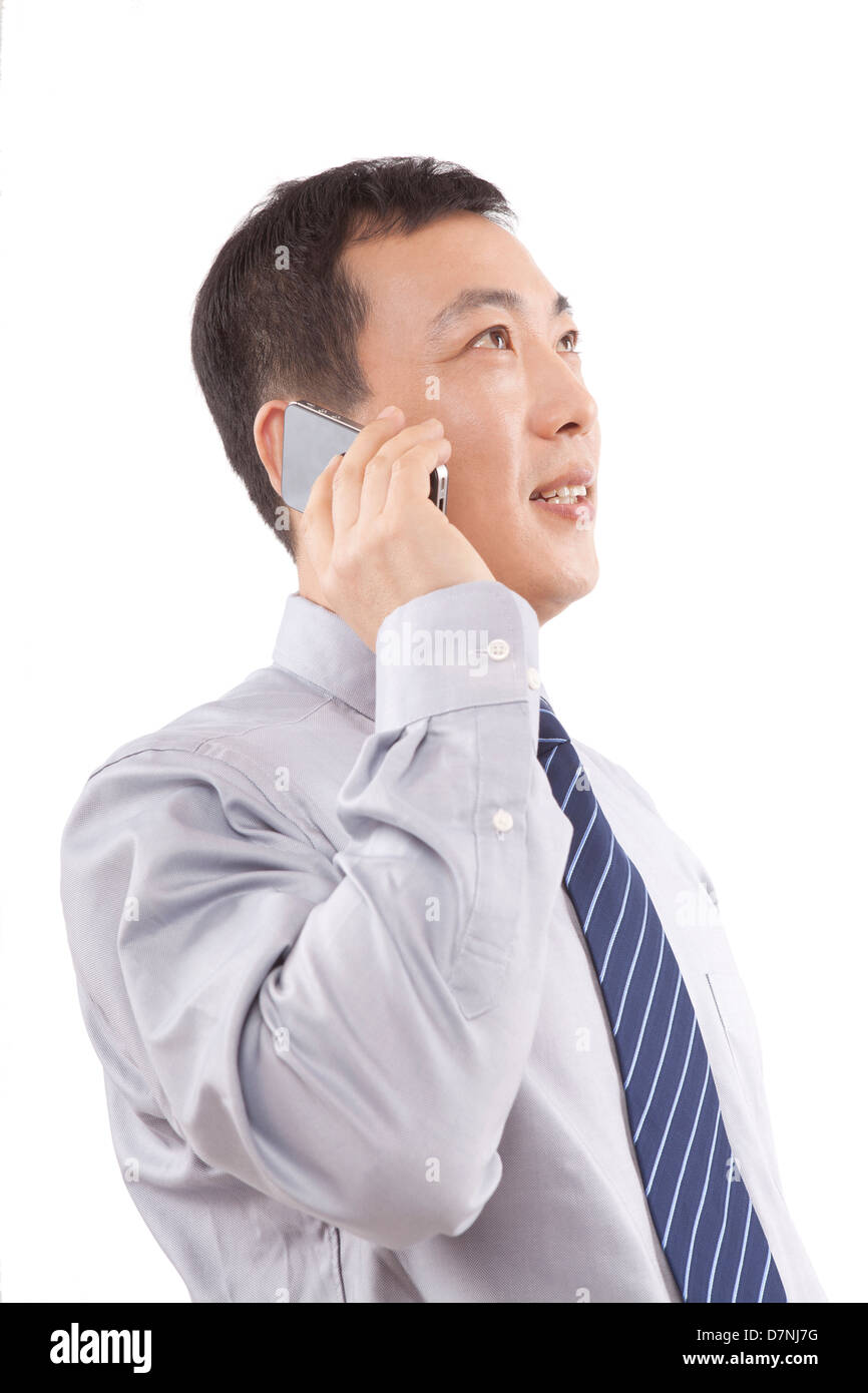 Middle aged business man call Stock Photo - Alamy