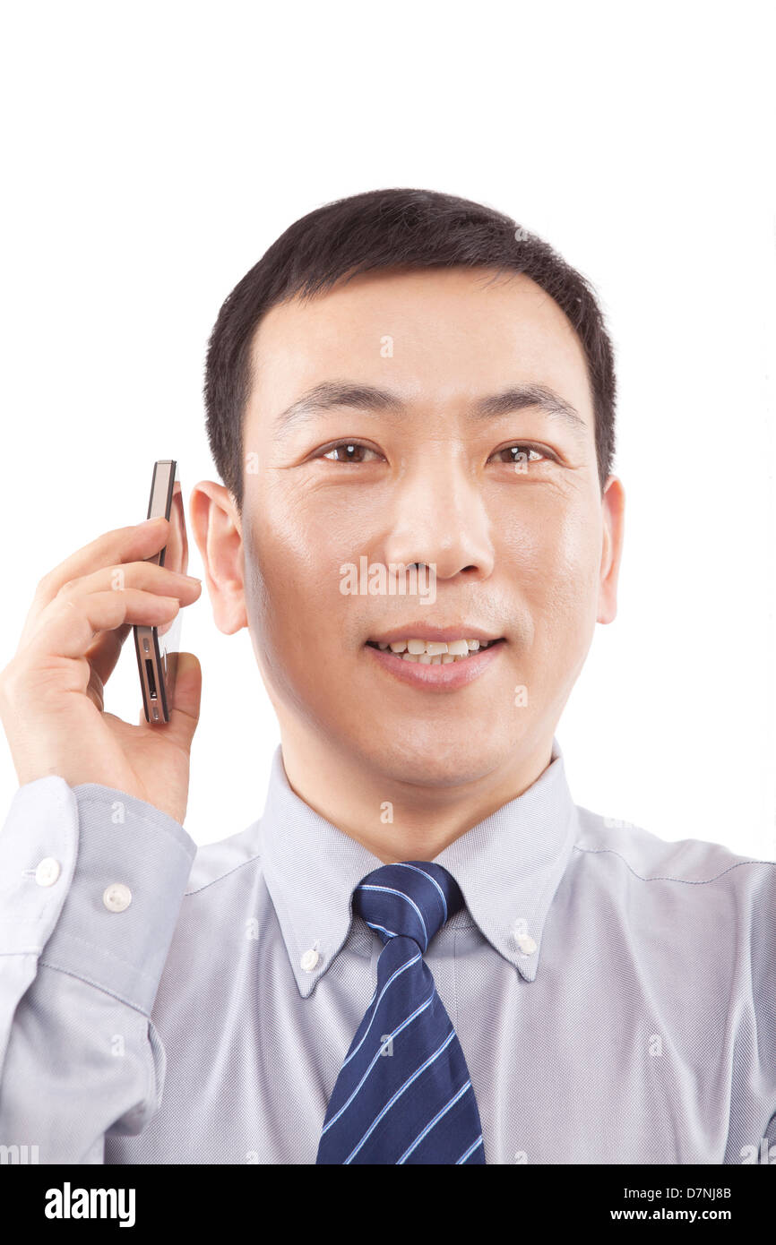 Middle aged business man call Stock Photo - Alamy