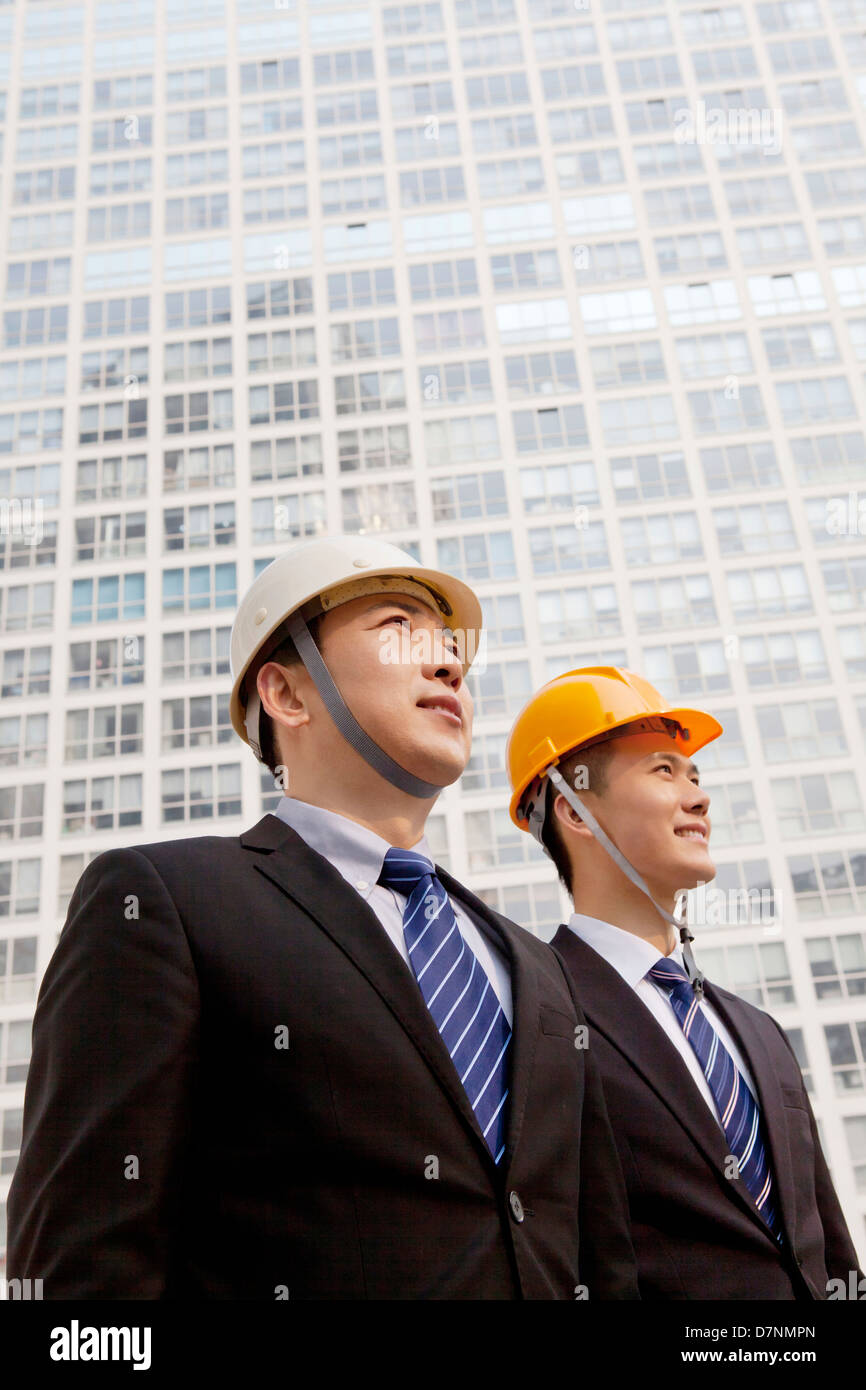 Professional engineer smiling looking skyscraper hi-res stock ...