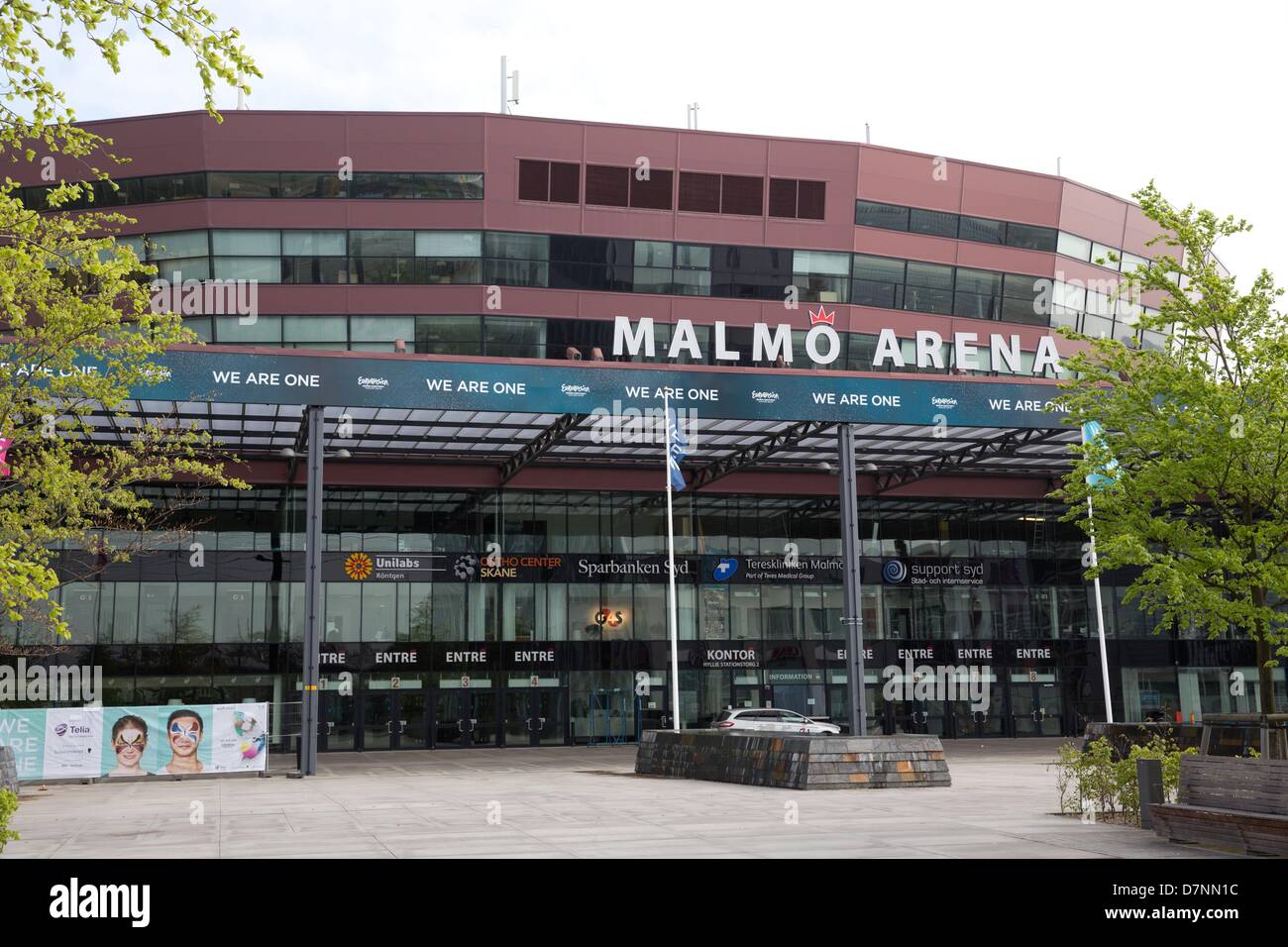 Malmo, Sweden, 11 May 2013. The Malmo Arena in Malmo. Malmo is host of ...