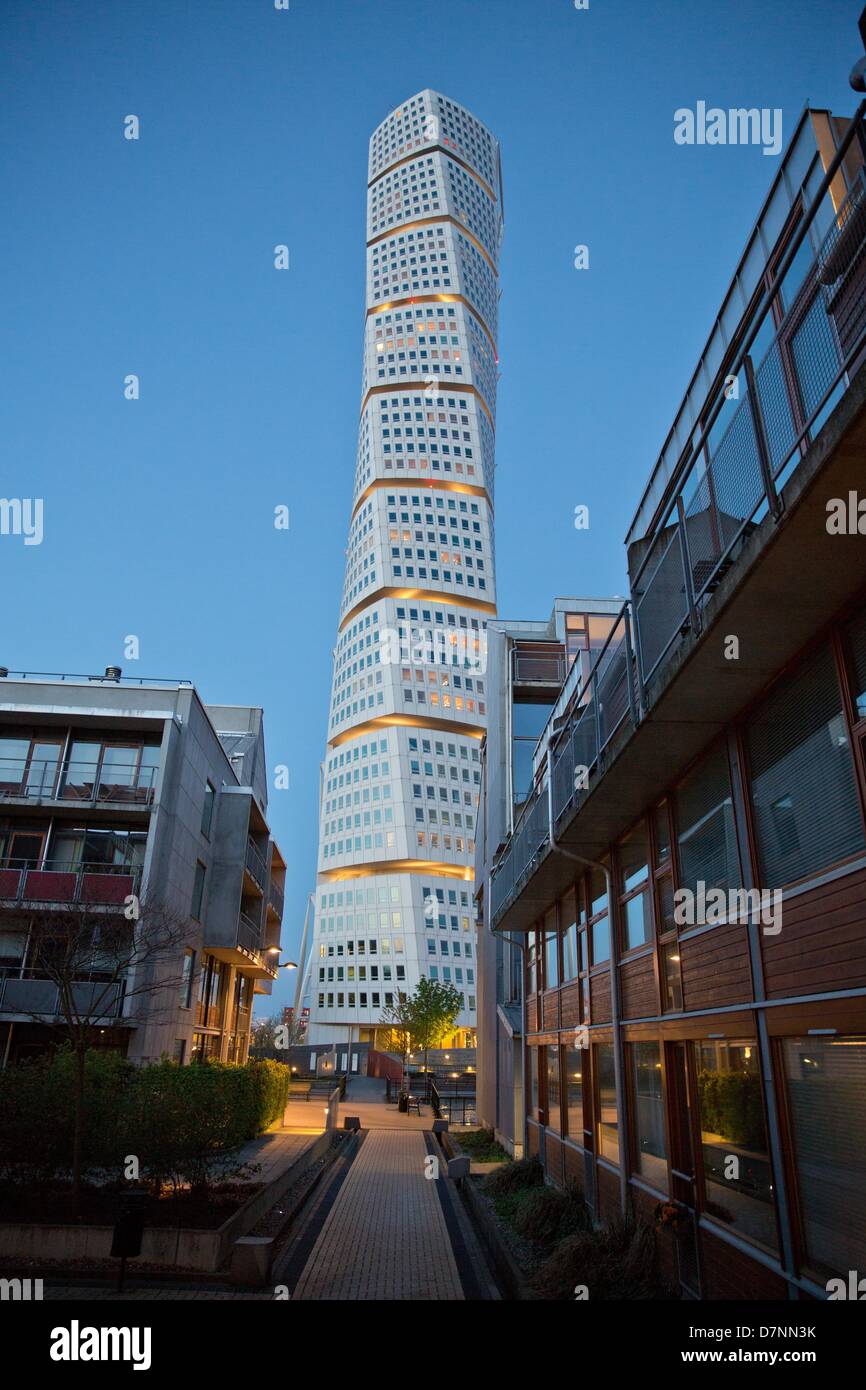 Malmo, Sweden, 11 May 2013. The tower building Turning Torso in Malmo ...