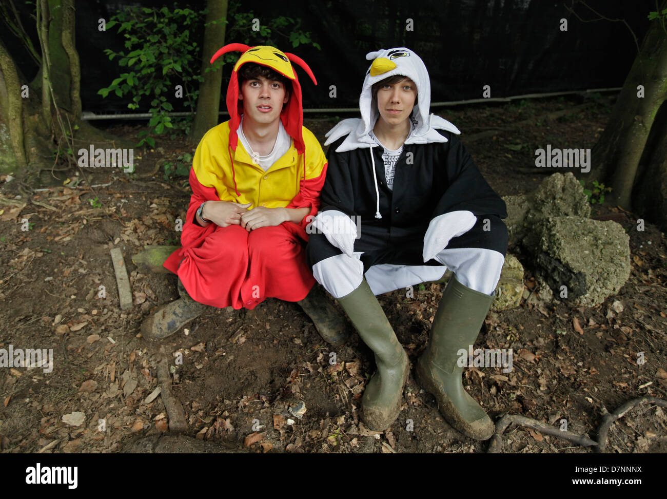 festival goers at latitude festival wearing animal costumes Stock Photo ...