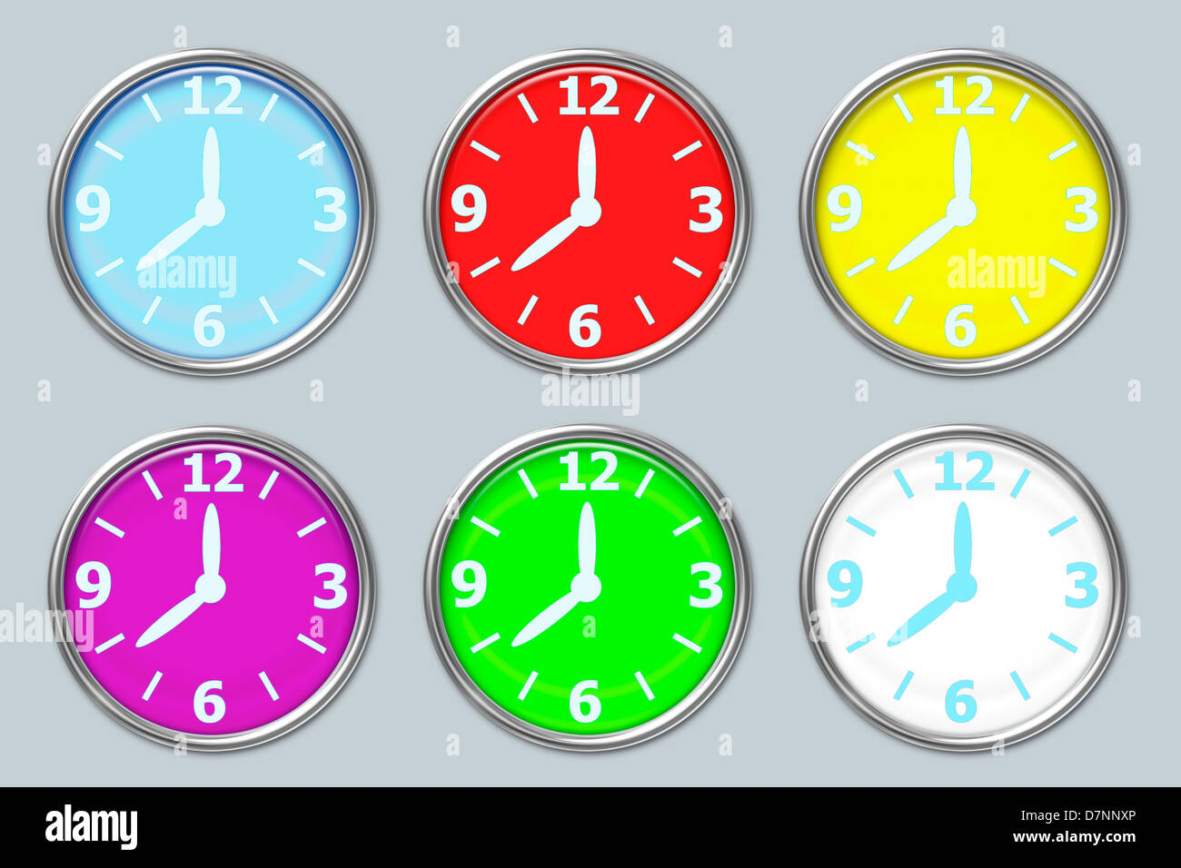 Silver clock design hi-res stock photography and images - Alamy