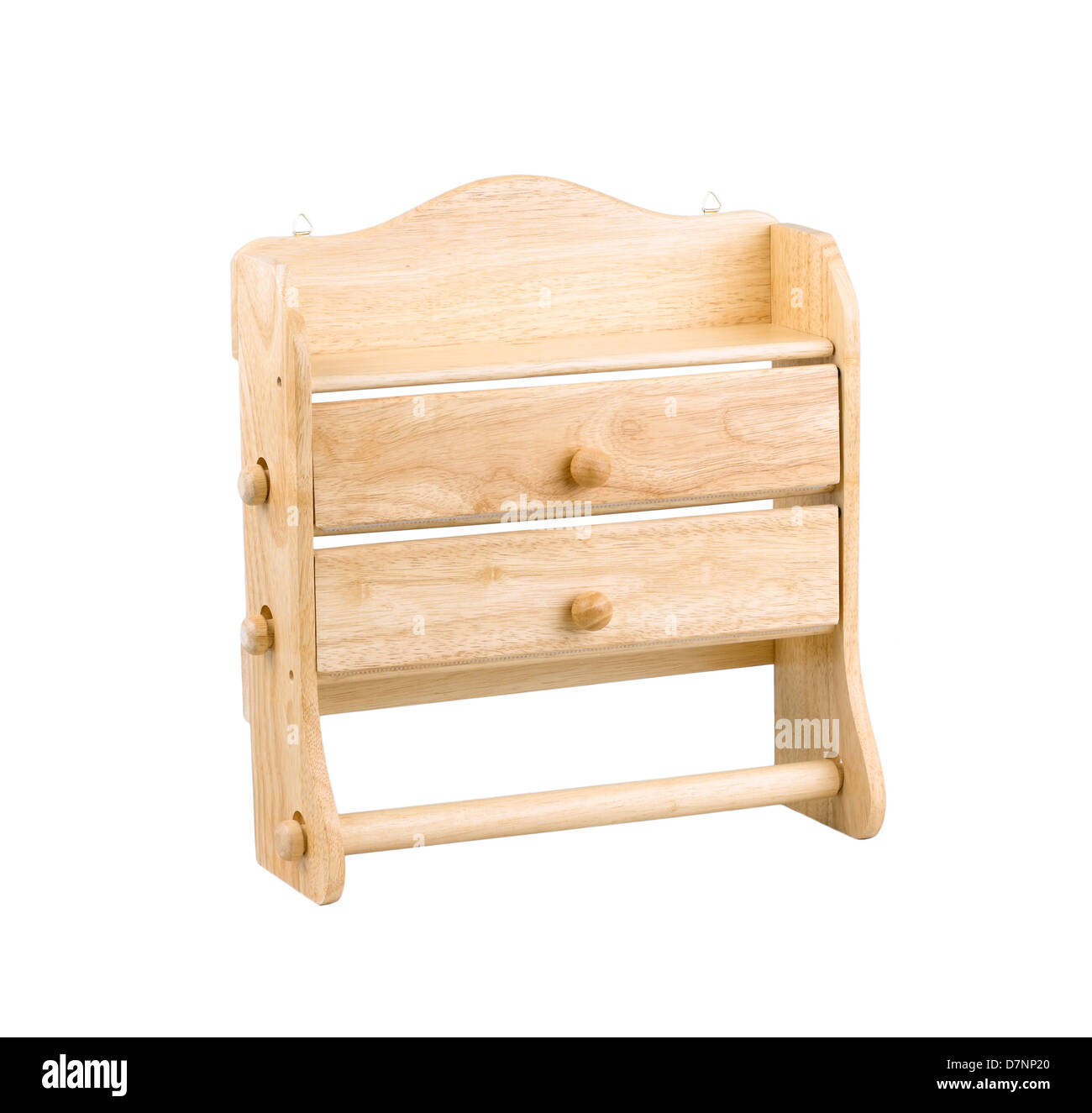 A wooden drawers for storage the plastic film food wrapper Stock Photo ...