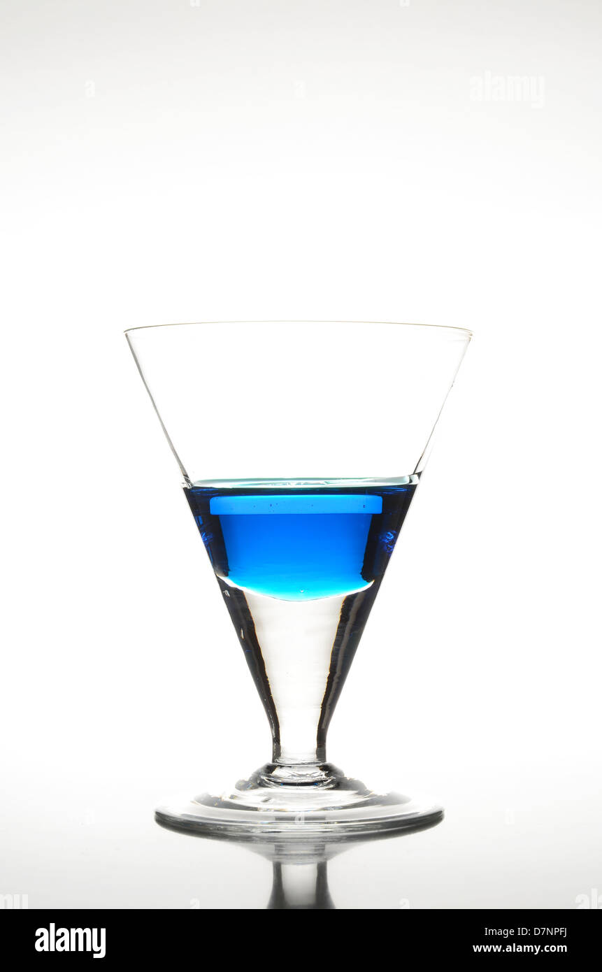 Blue Cocktail with reflections Stock Photo - Alamy