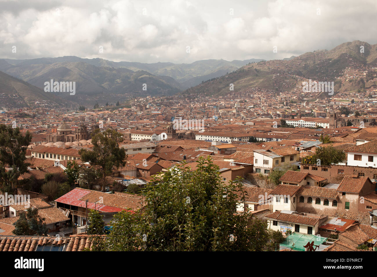 Panorama of the city of Cuzco in the Peruvian highlands Stock Photo - Alamy