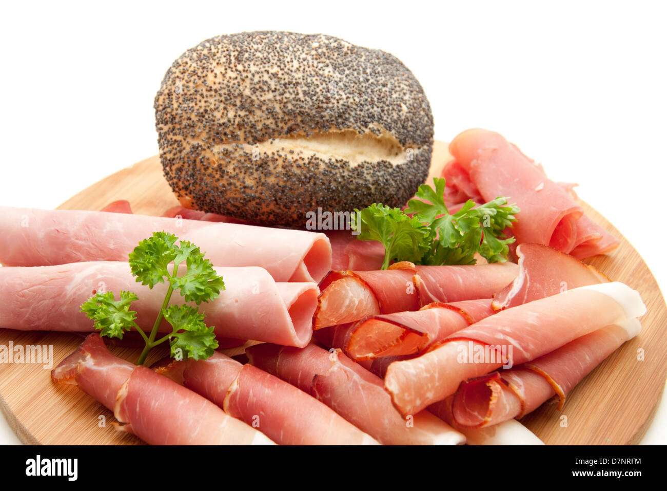 Farm ham with parsley Stock Photo - Alamy