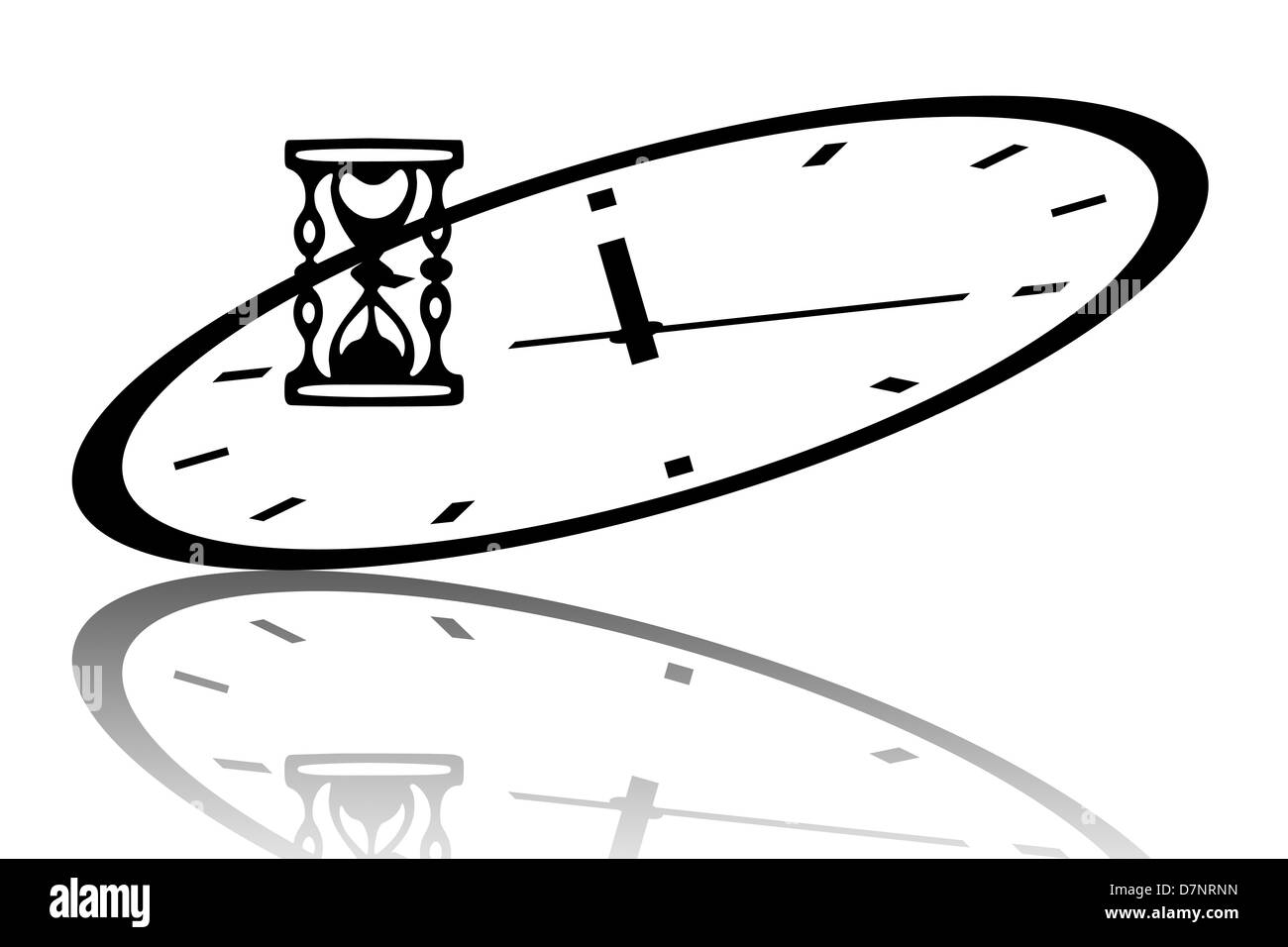 Banner with clock Black and White Stock Photos & Images - Alamy