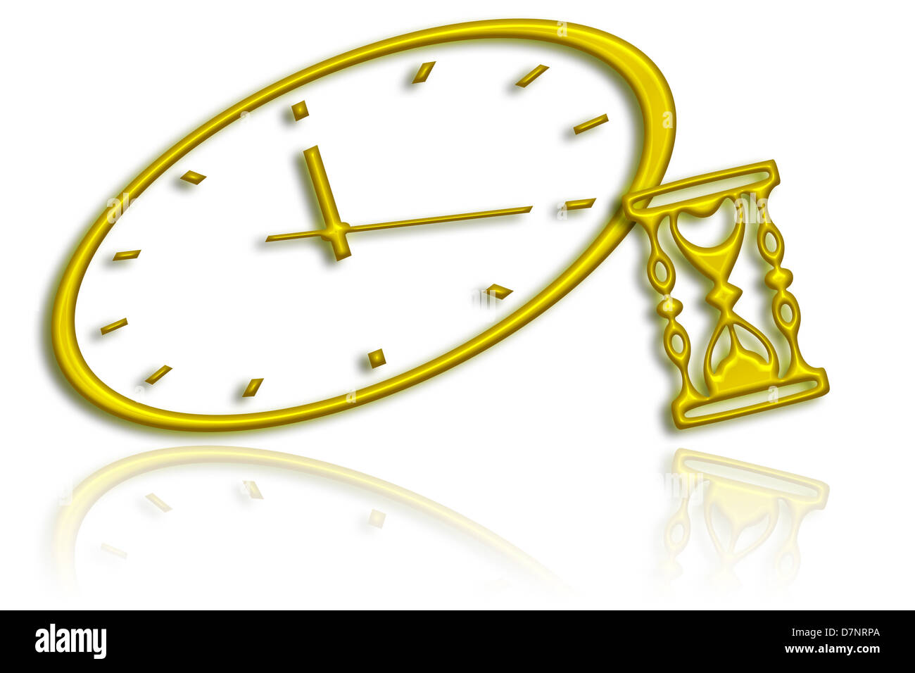 Golden clock icon hi-res stock photography and images - Alamy