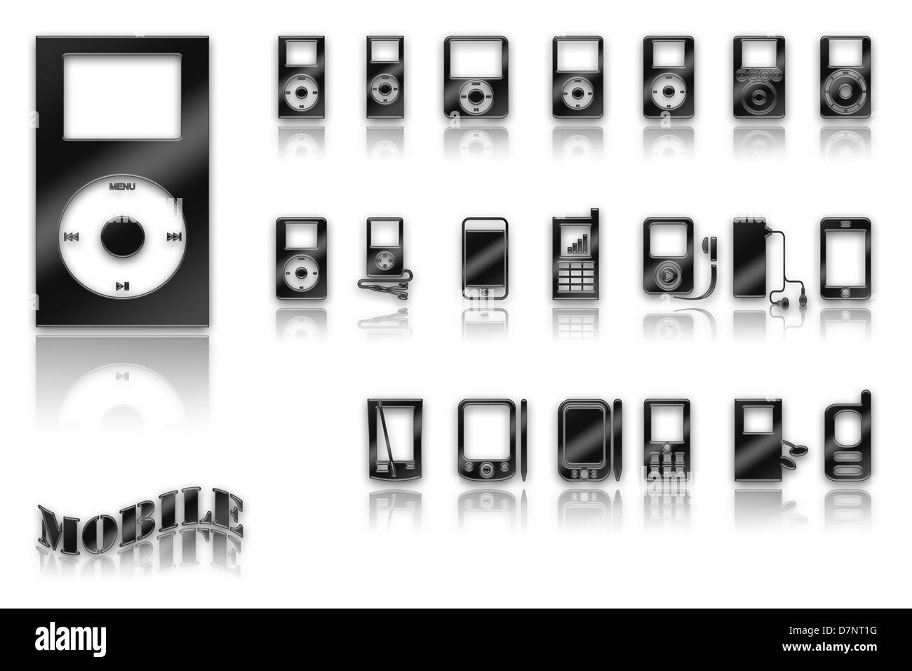 Mobile phone clock hand Black and White Stock Photos & Images - Alamy
