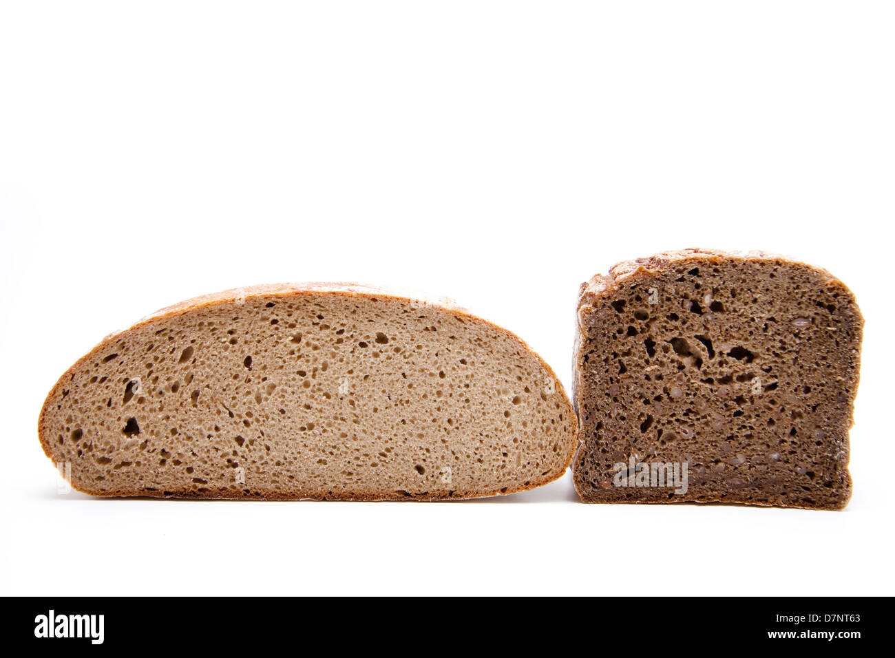 Wholemeal and crust bread Stock Photo - Alamy