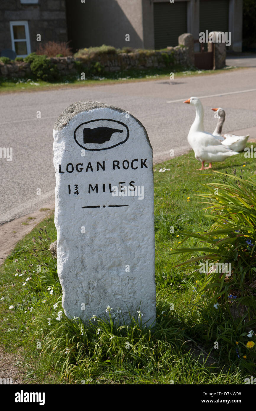 Roadside milestone distance marker hi-res stock photography and images ...