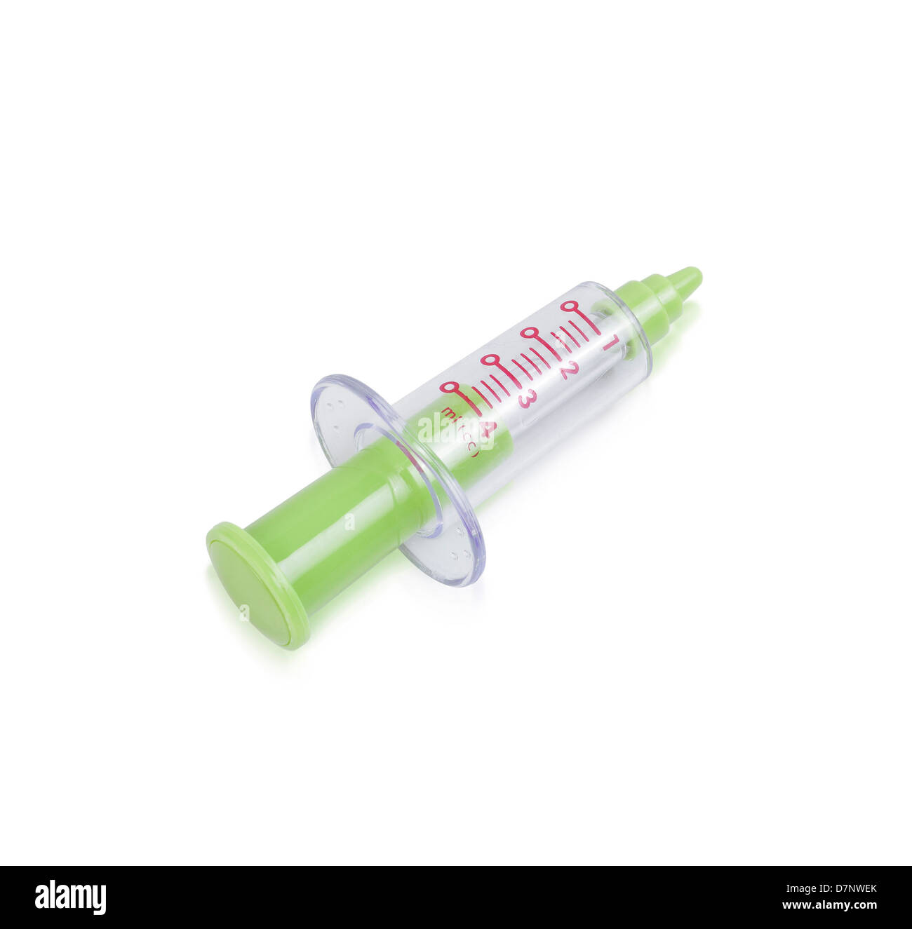 plastic syringe toy isolated on white background Stock Photo - Alamy