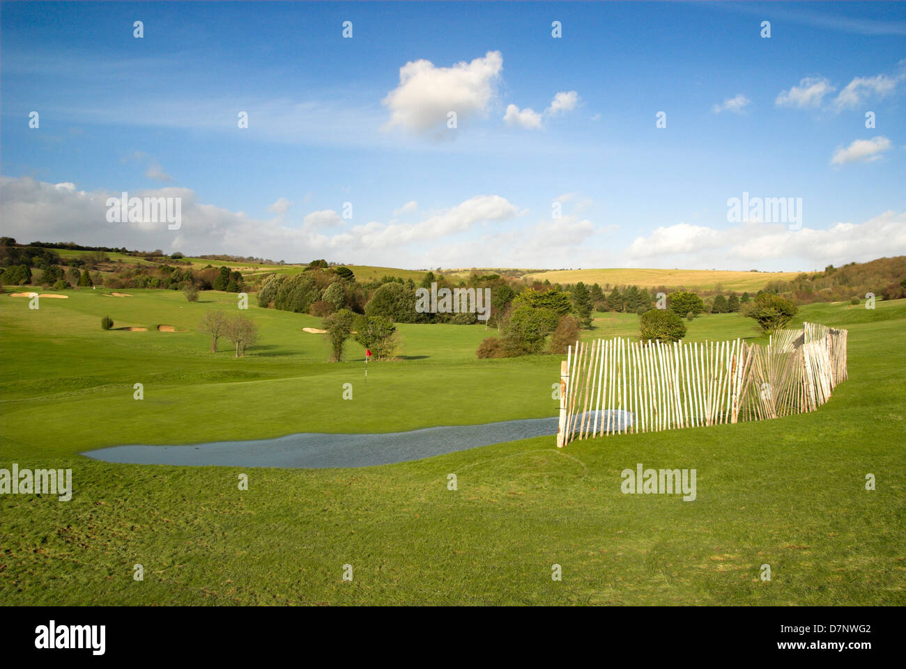 A long period of rain brings a waterlogged golf course on the south ...