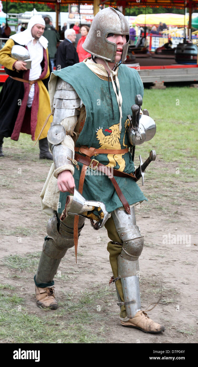 Stotfold Mill, Bedfordshire, UK. May 11th 2013. Medieval Characters ...