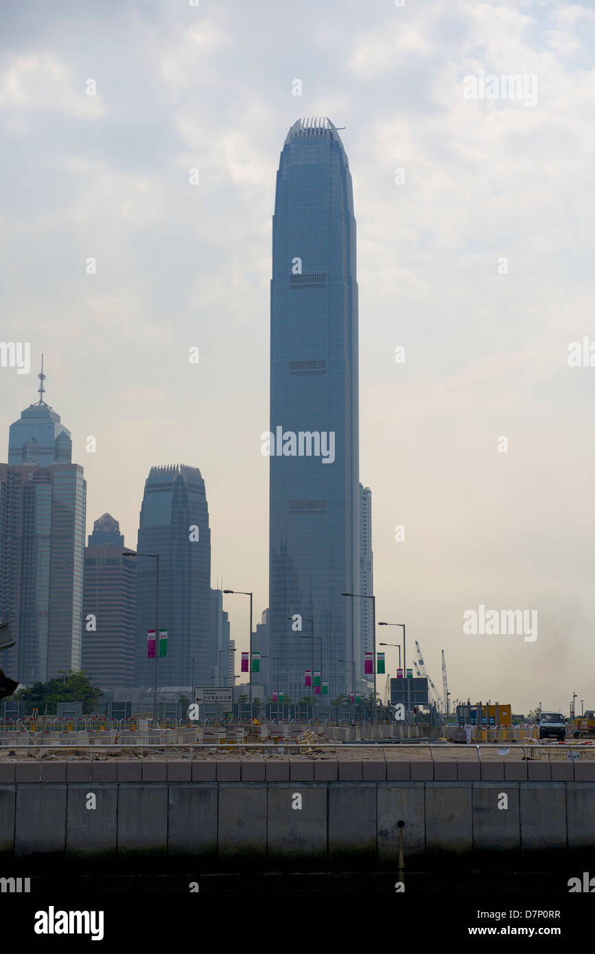 View of the IFC building from Wan Chai Stock Photo - Alamy