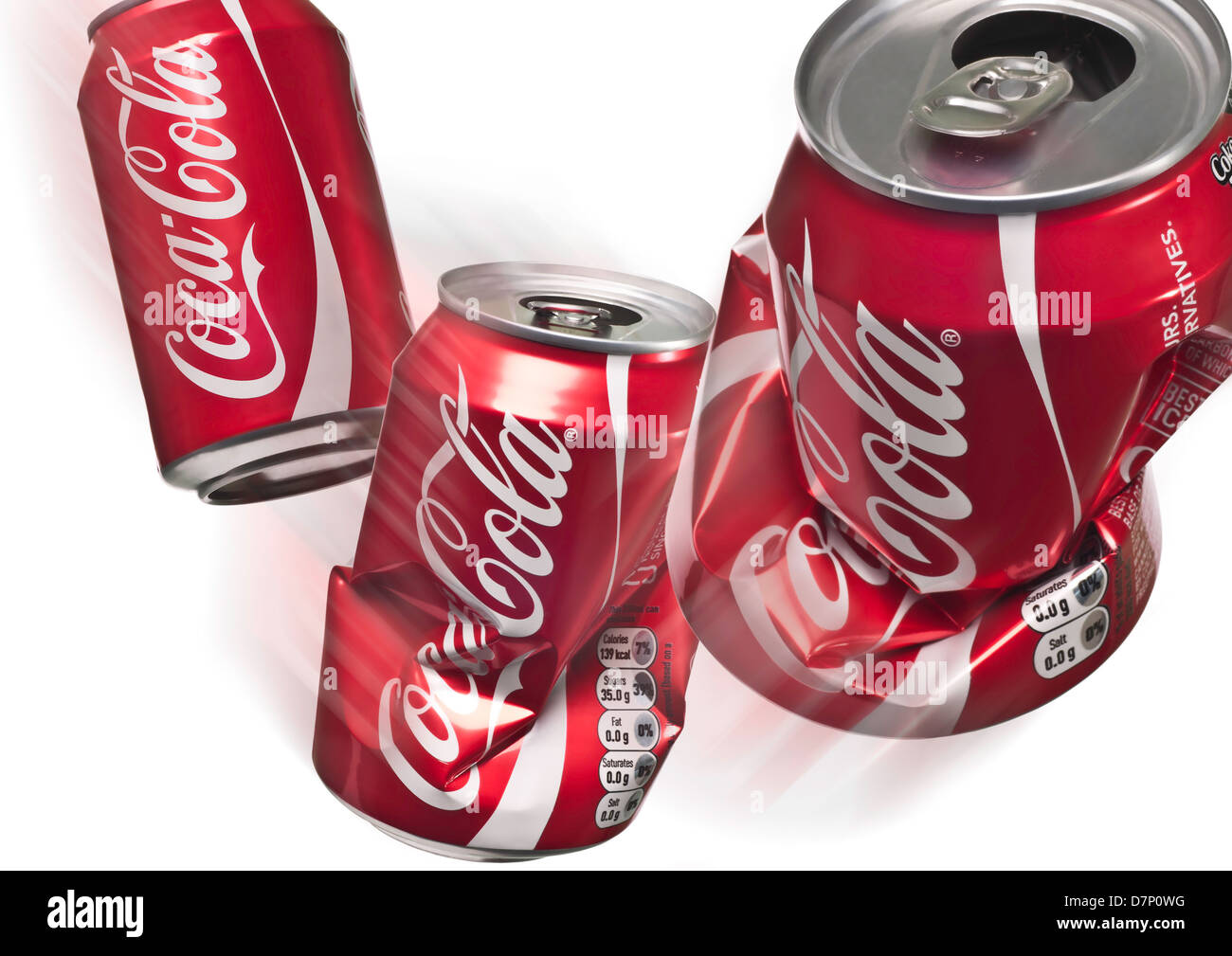 Can of cola bouncing Stock Photo - Alamy