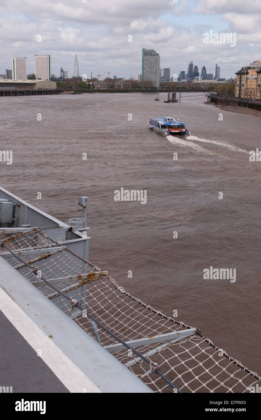 The River Thames, nr Greenwich, London, UK. 11th May 2013. A Thames ...