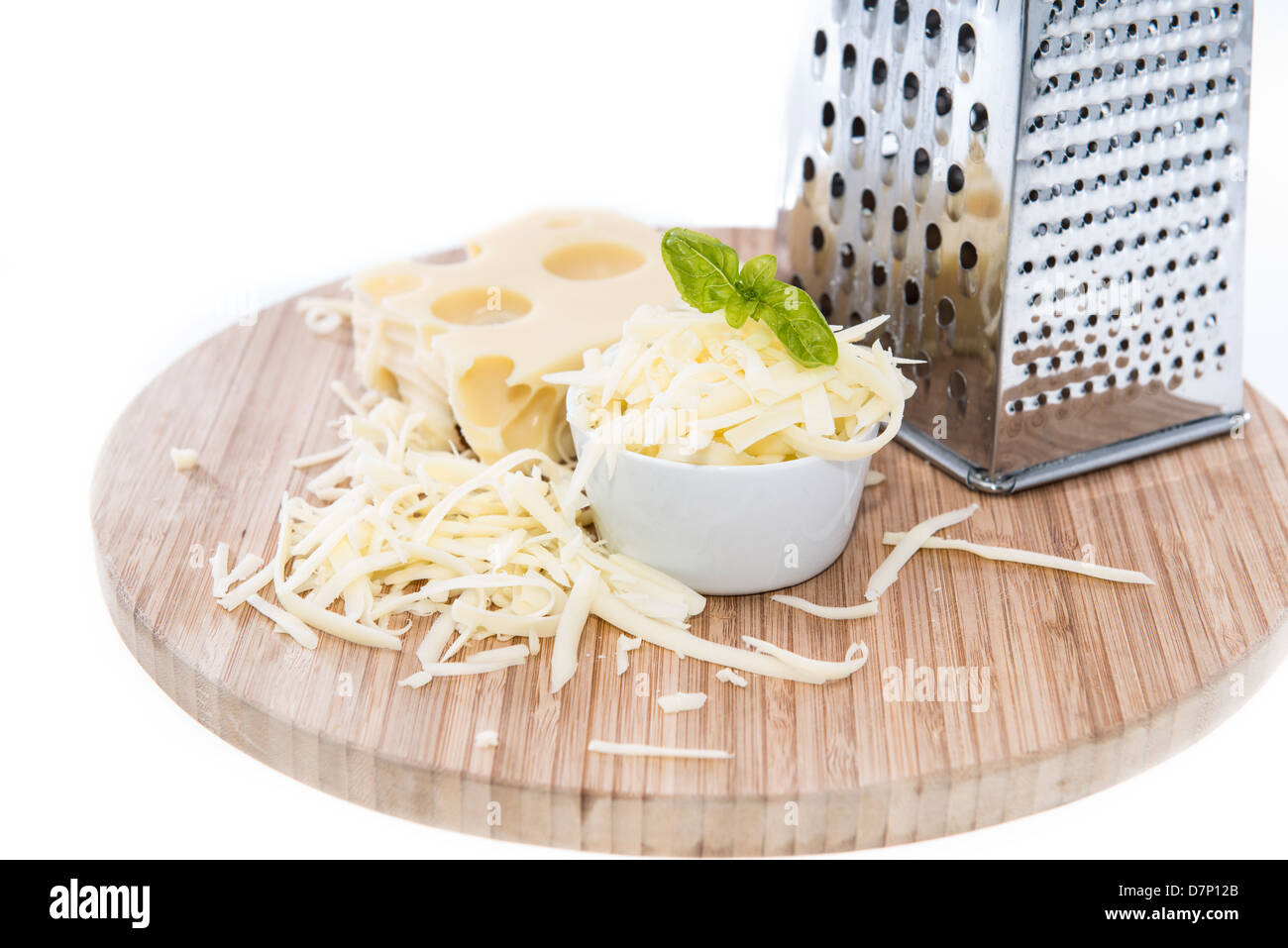 Emmentaler with Cheese Grater isolated on white background Stock Photo ...