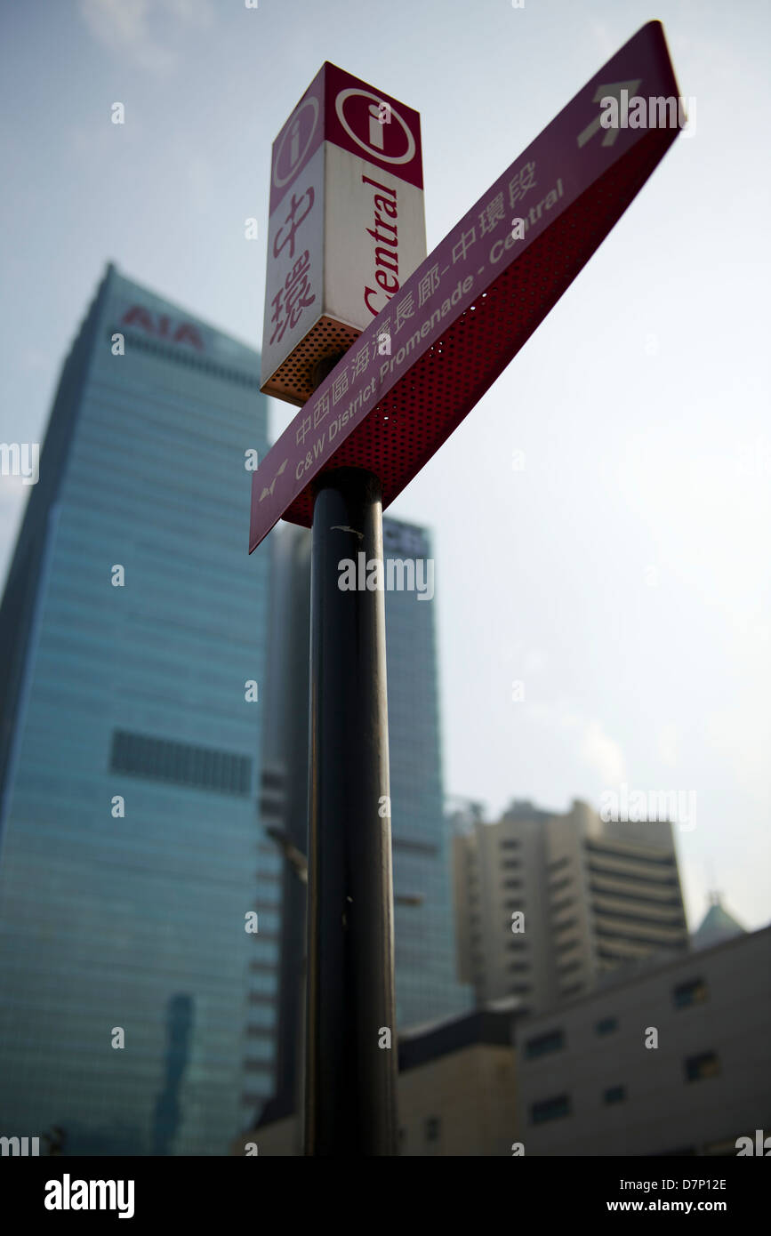 Central signage in Hong Kong Stock Photo - Alamy