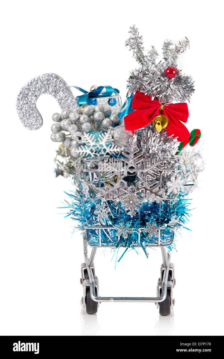 Christmas Shopping Cart Stock Photo - Alamy