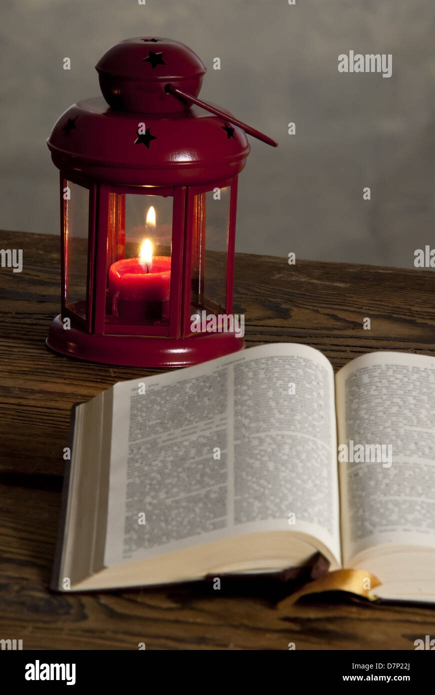 Lantern lamp candle bible hi-res stock photography and images - Alamy