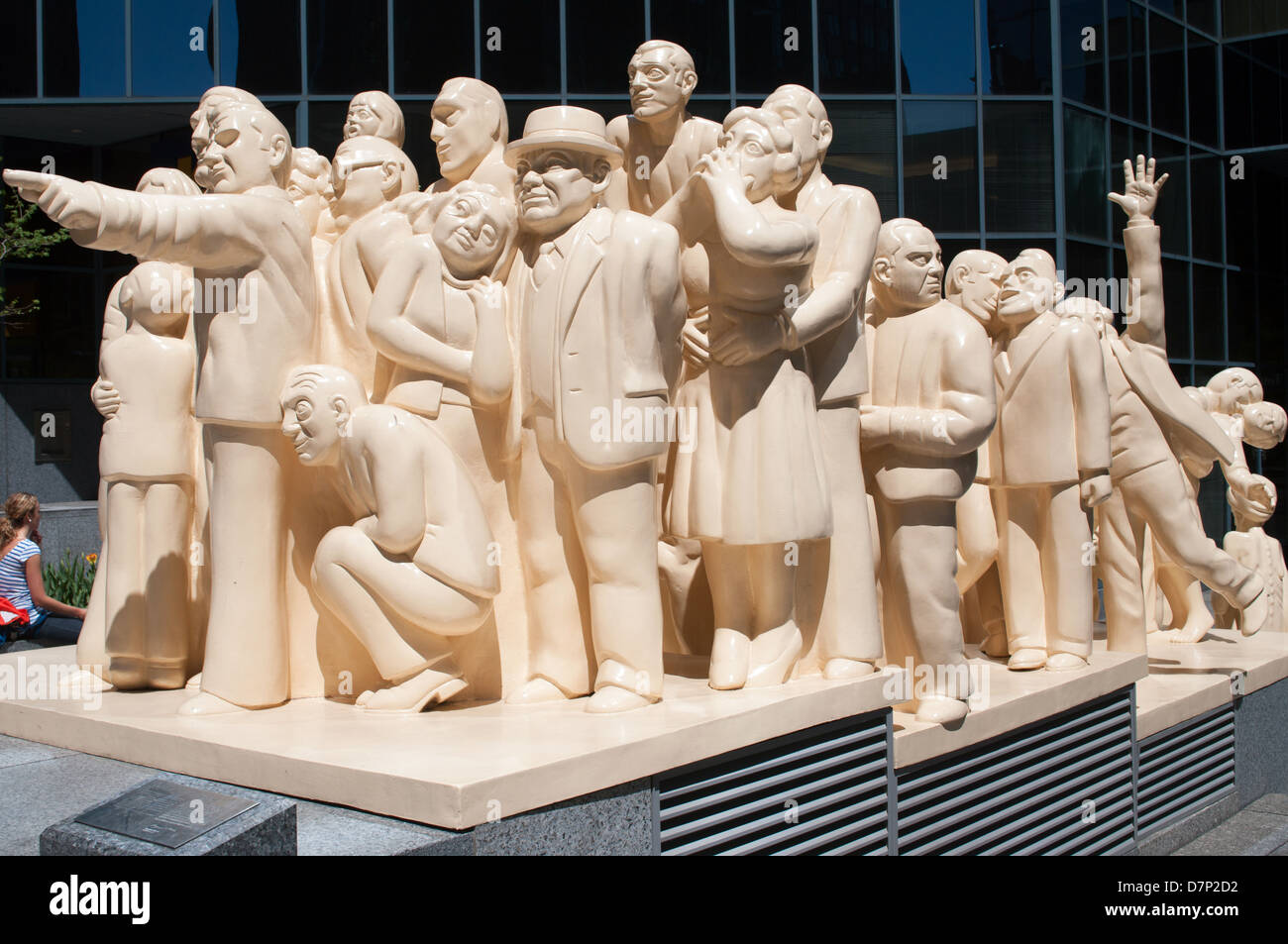 Illuminated Crowd Statue, McGill street, Downtown, Montreal, Quebec ...