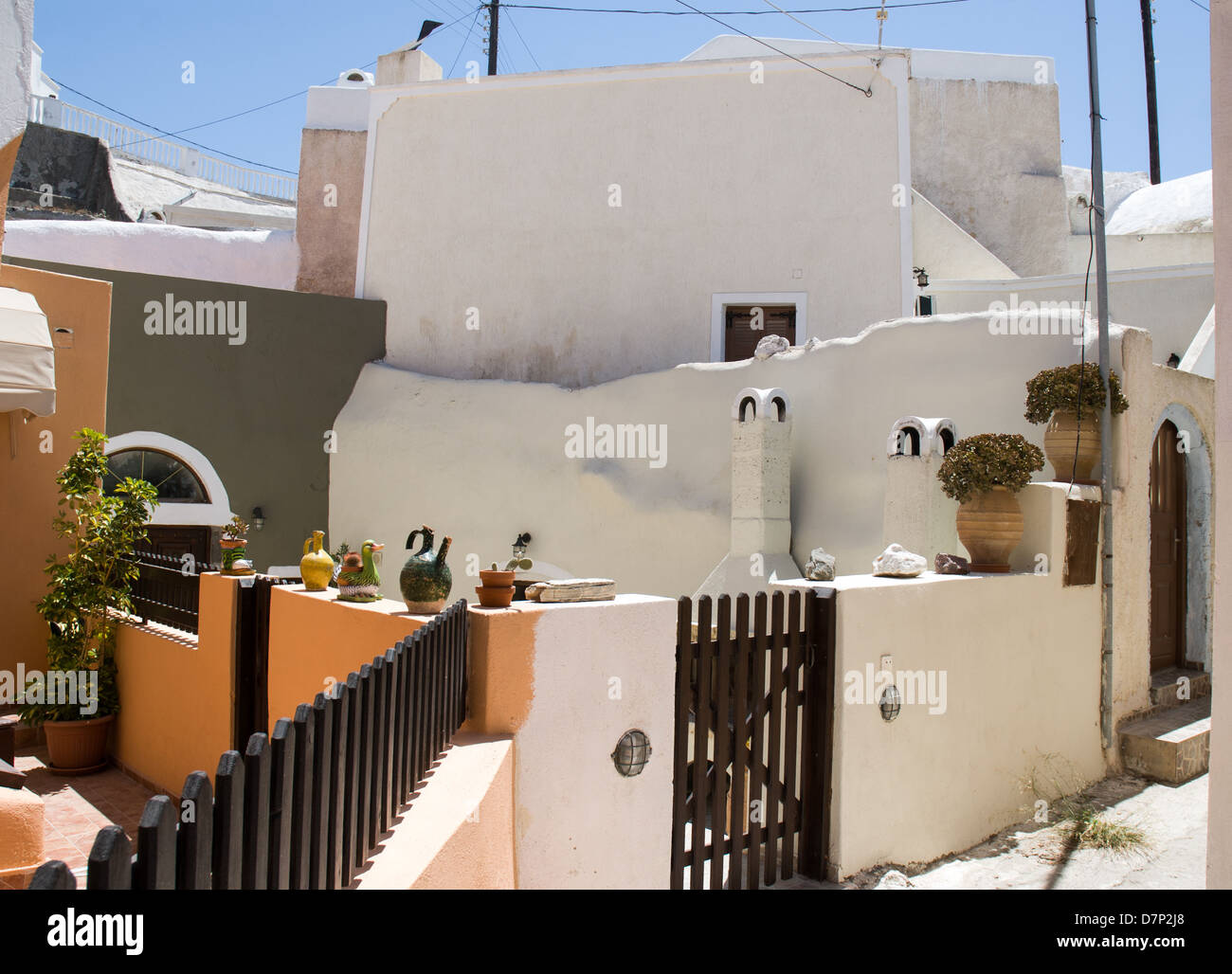 Constructions in Santorini,one of most beautiful and native islands of ...