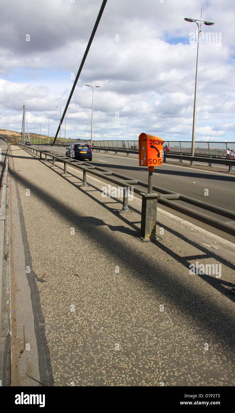 Motorway SOS telephone Erskine Bridge Glasgow Stock Photo - Alamy