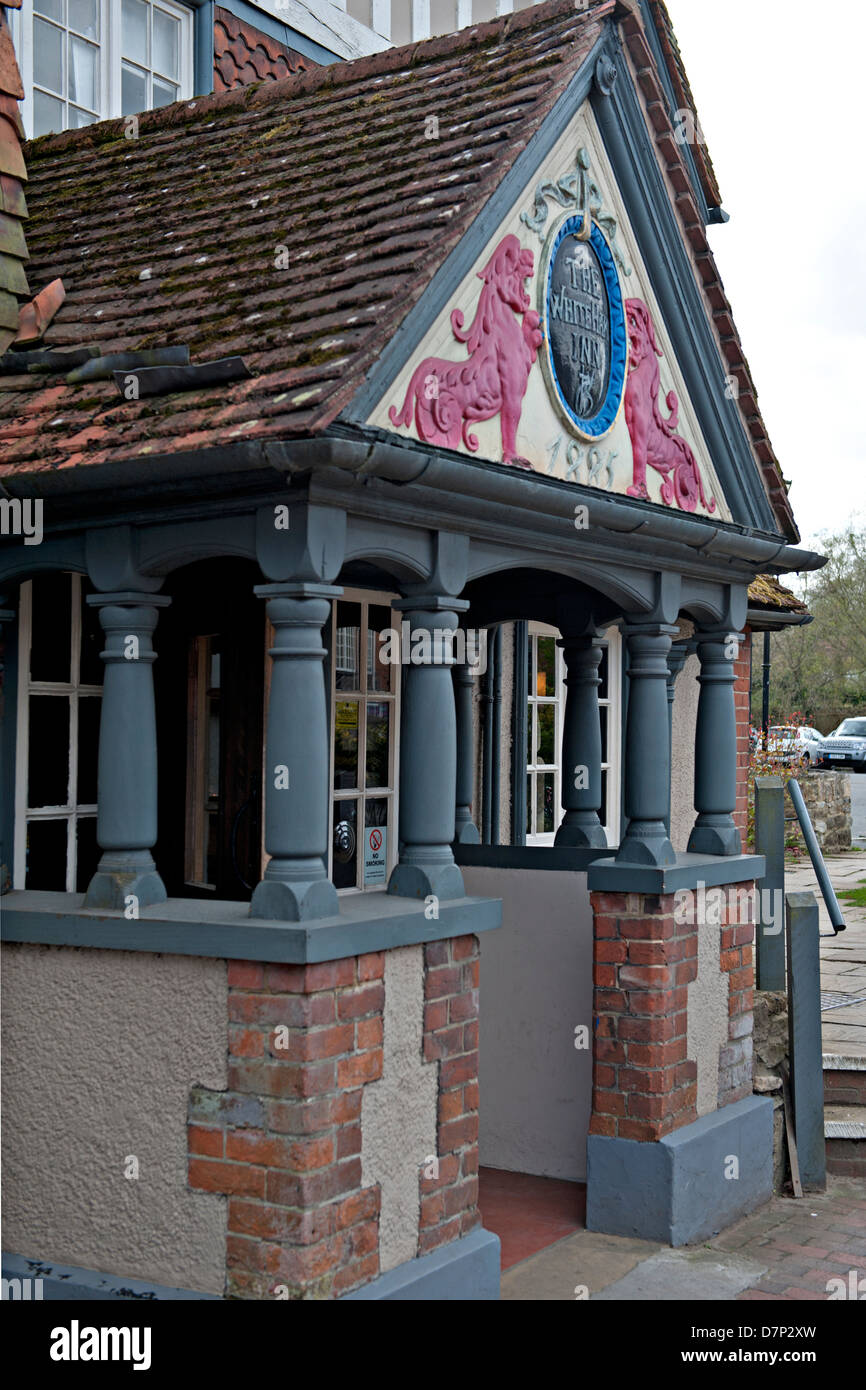 Entrance to the White Hart Public House, Brasted, UK Stock Photo - Alamy