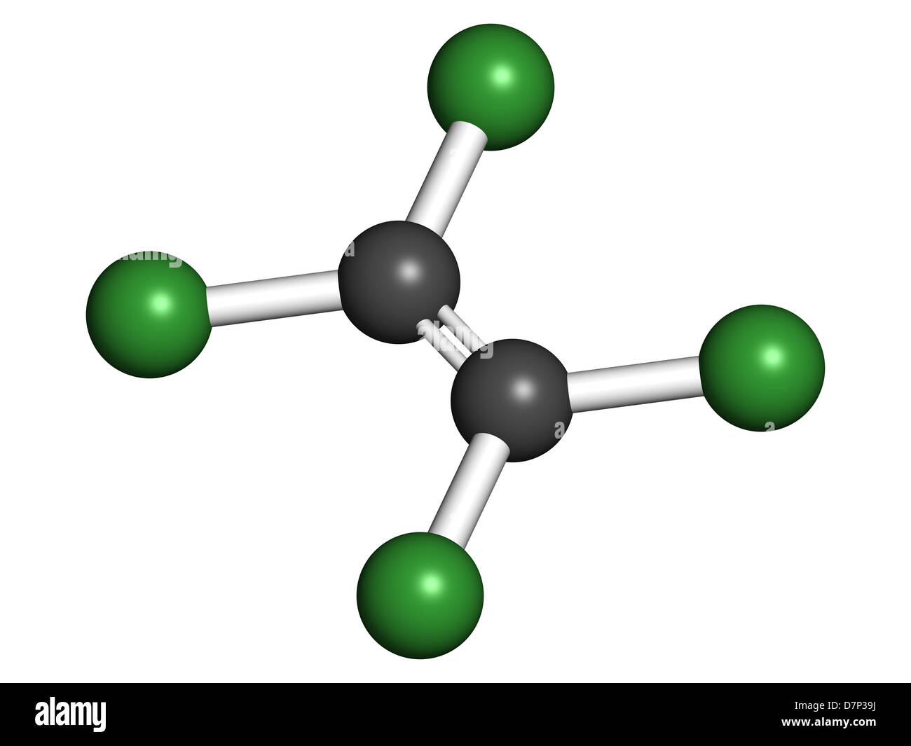 perchloroethylene (tetrachloroethylene) dry-cleaning solvent, molecular ...