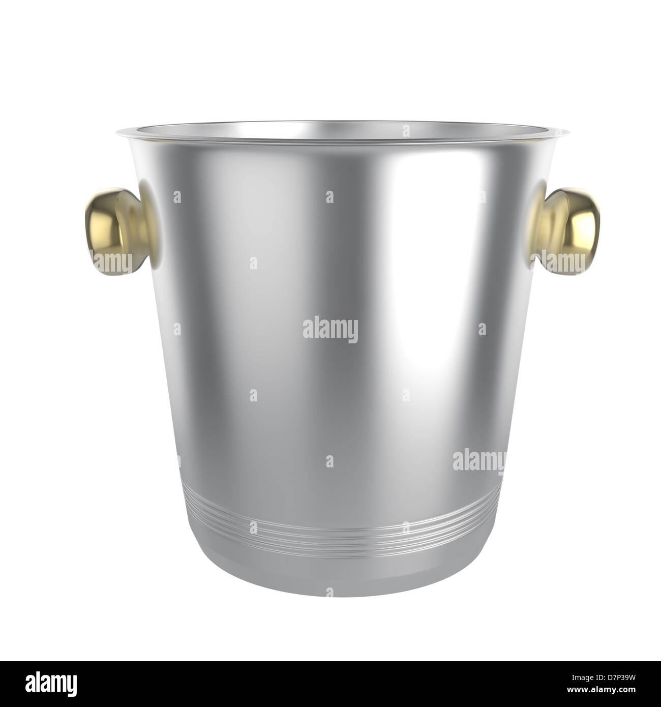 Ice bucket isolated on white background Stock Photo - Alamy