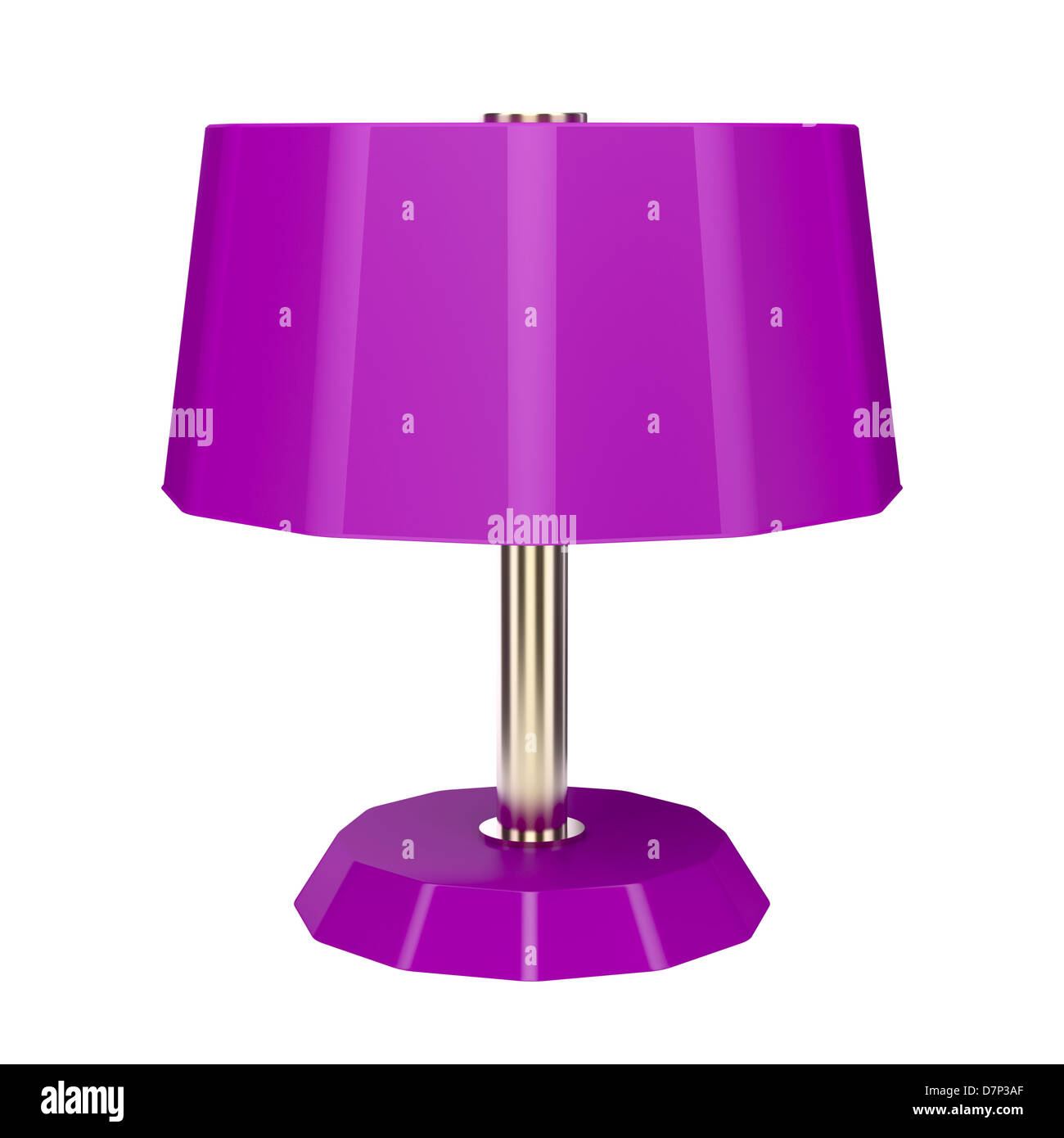 Purple table lamp isolated on white background Stock Photo - Alamy