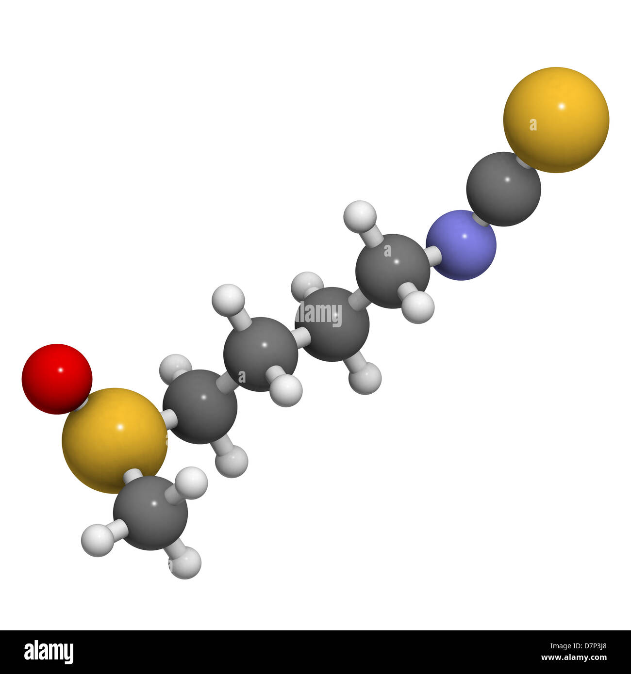 Sulforaphane broccoli and Brussels sprouts molecule, chemical structure ...