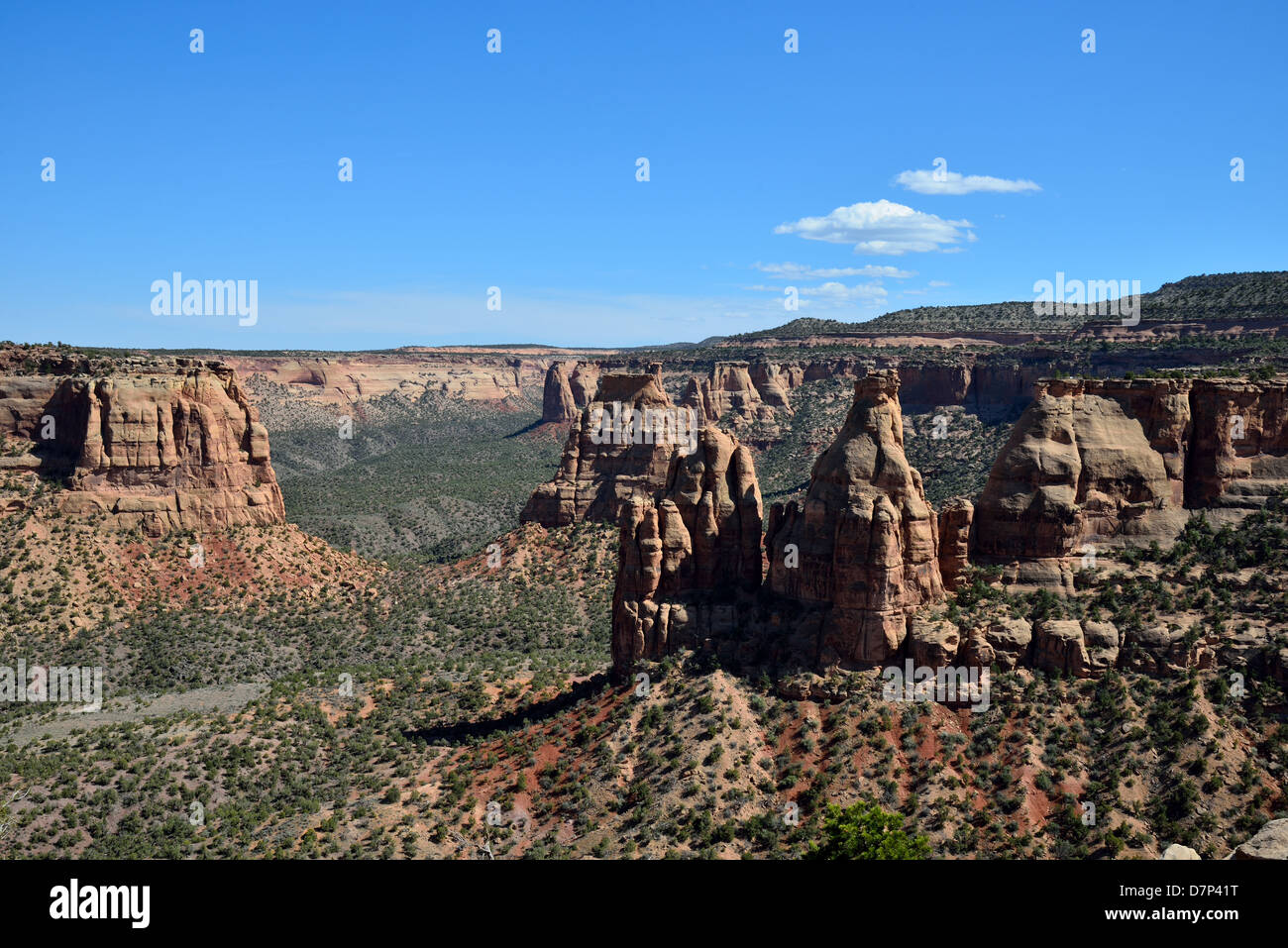 Sandstone cliffs and canyons of the Colorado National Monument. Grand ...