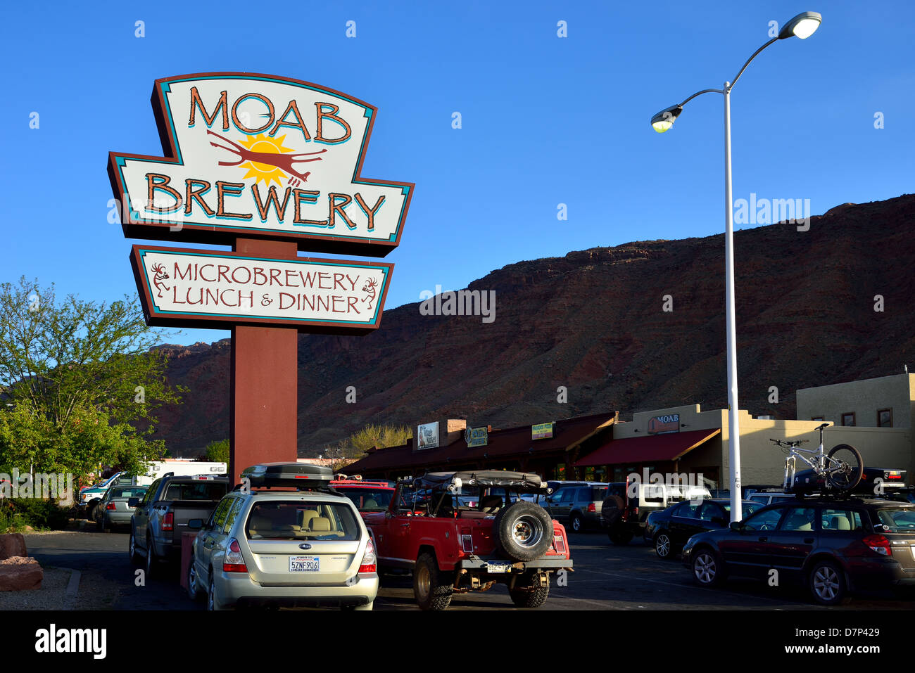 Sign of Moab Brewery. Moab, Utah, USA Stock Photo - Alamy