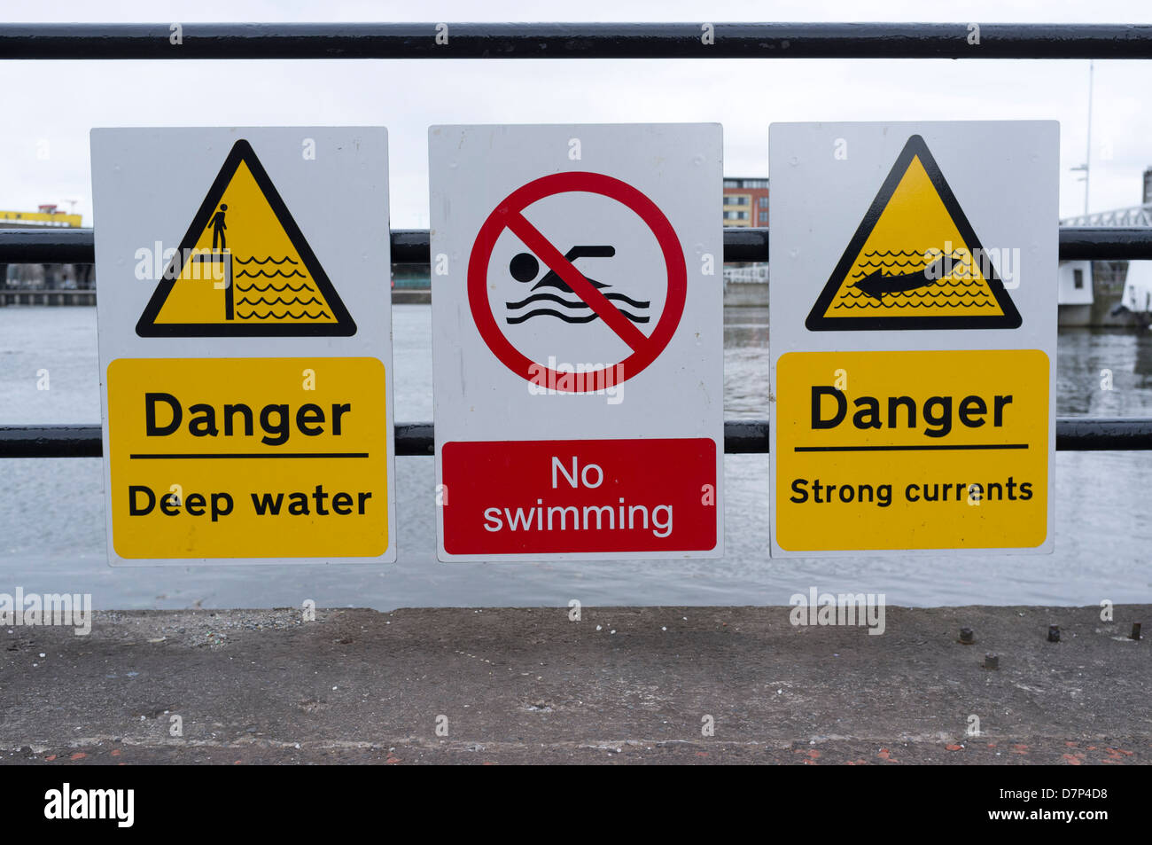 River currents warning hi-res stock photography and images - Alamy