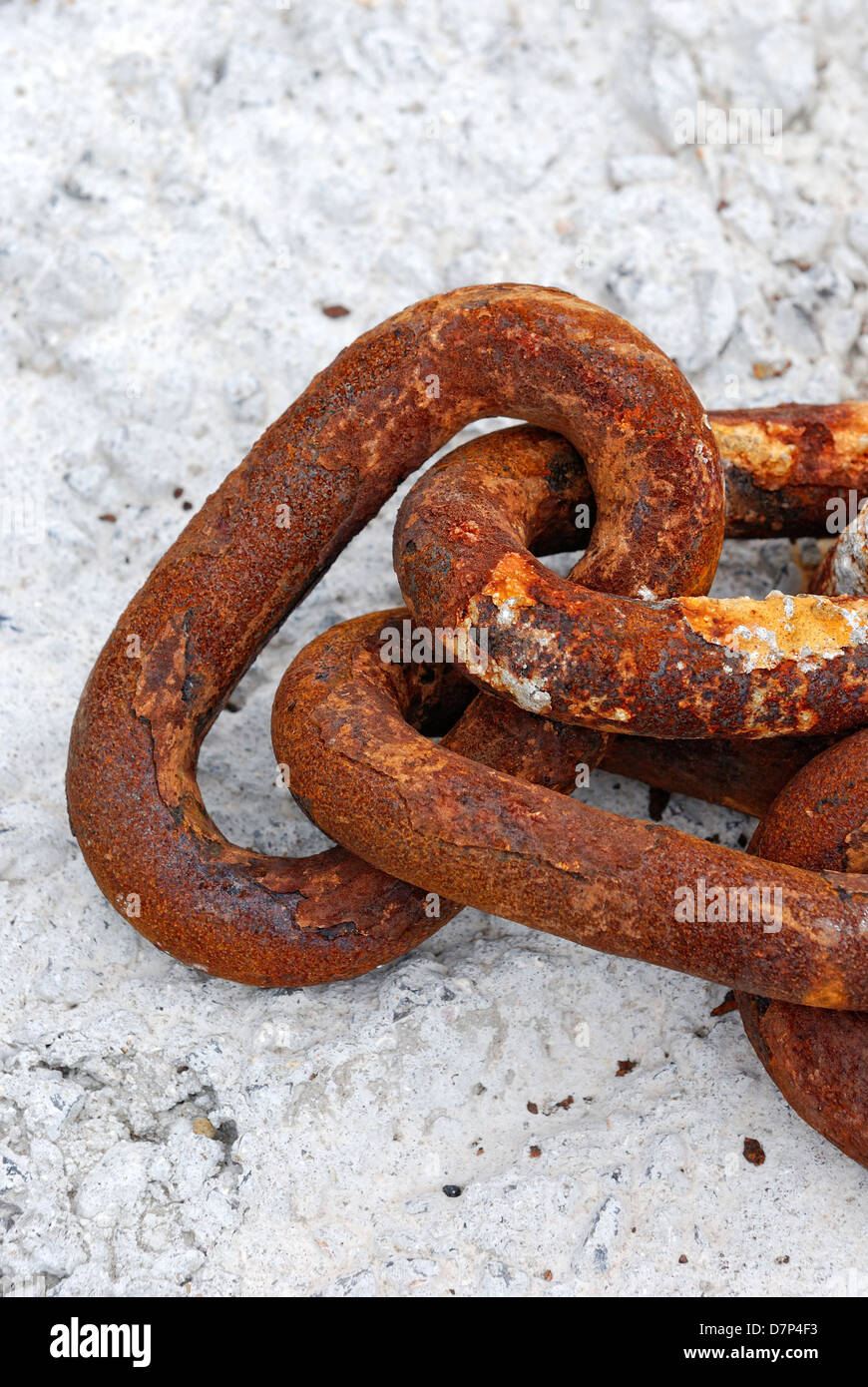 rusty chain linked anchor points Stock Photo - Alamy