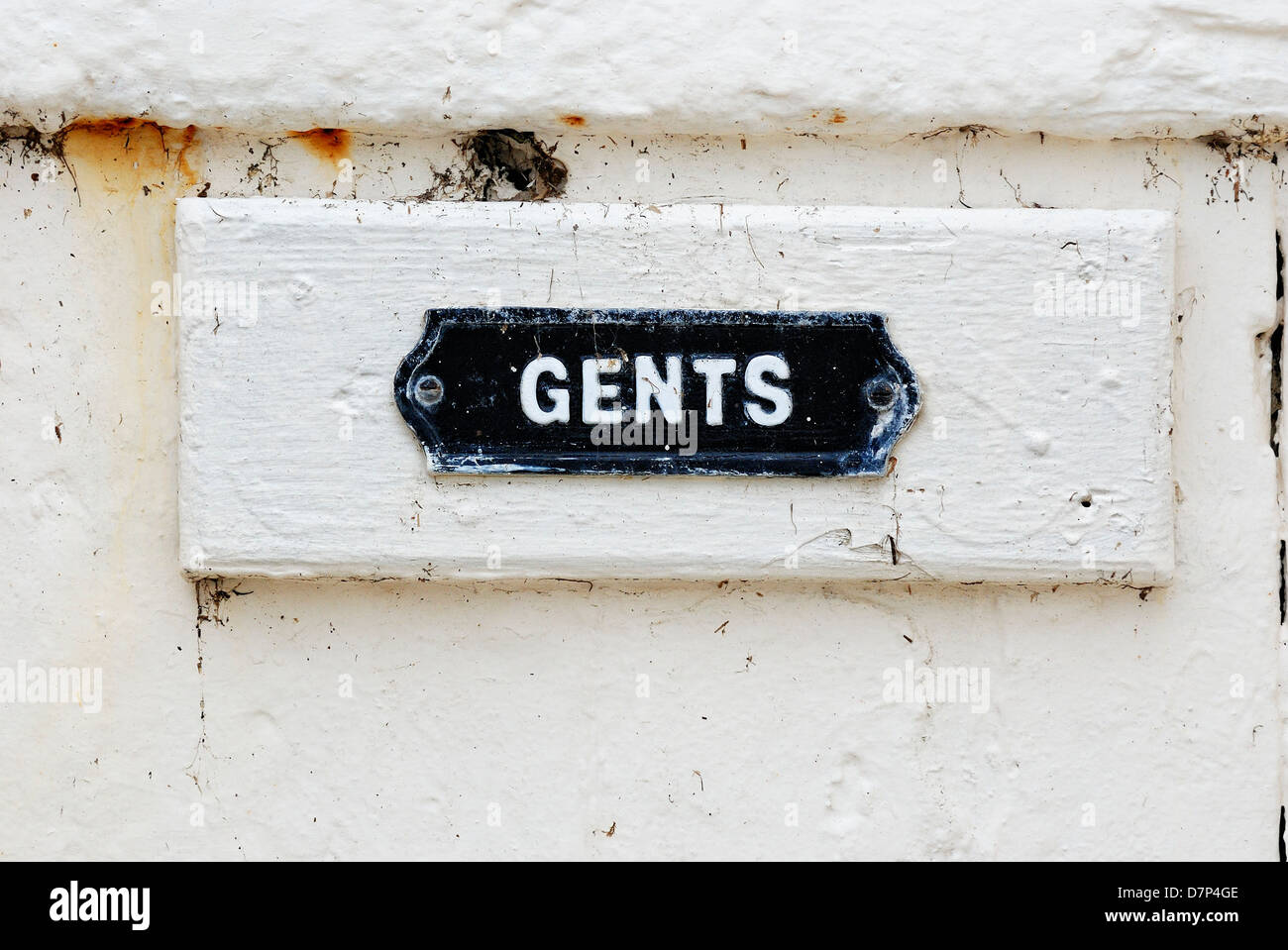 gents toilet sign england uk Stock Photo - Alamy
